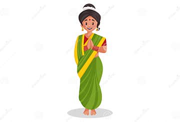 Vector Graphic Illustration of Indian Marathi Woman Stock Vector ...
