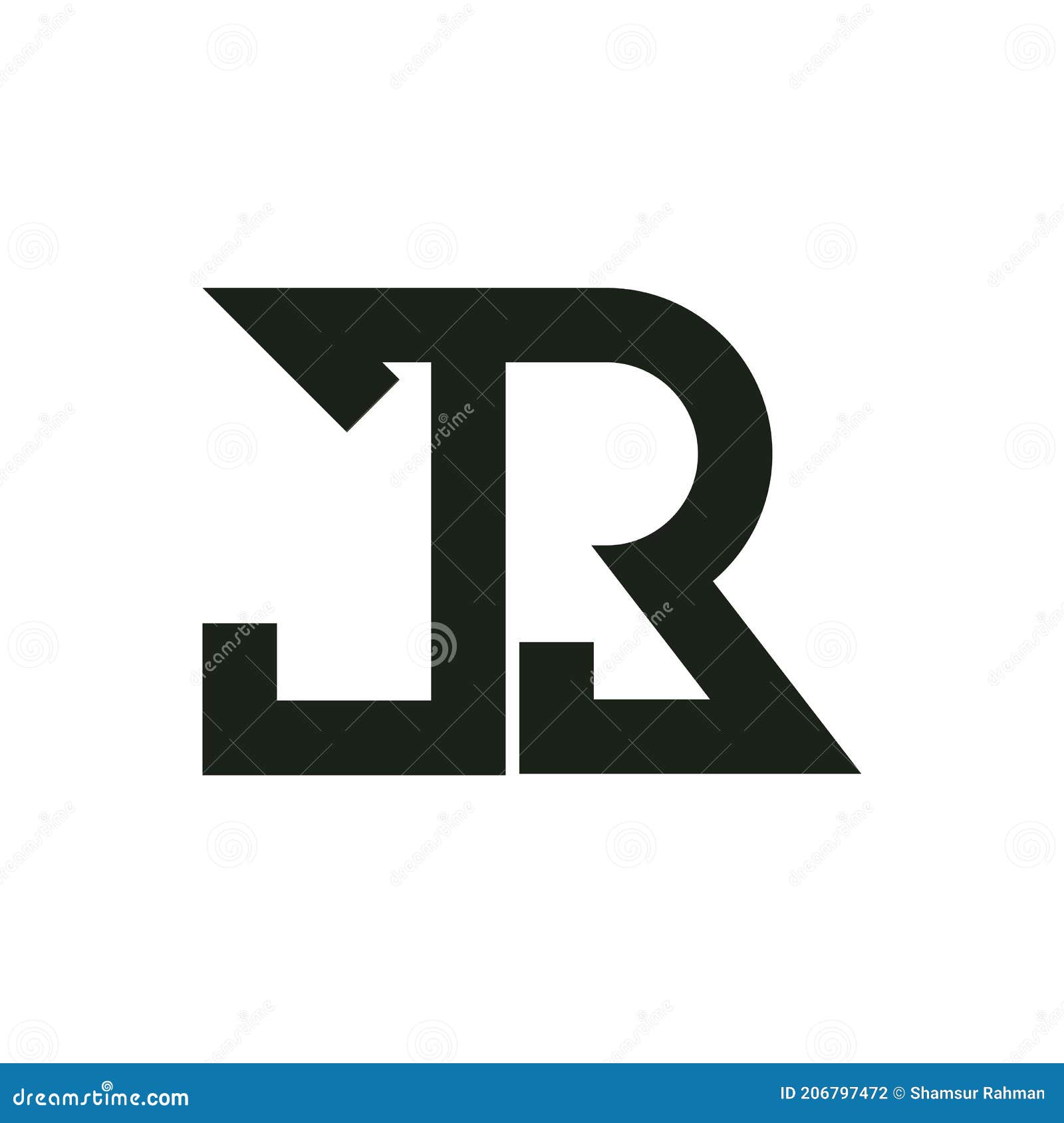Creative Abstract Letter Rj Logo Design. Linked Letter Jr Logo Design ...