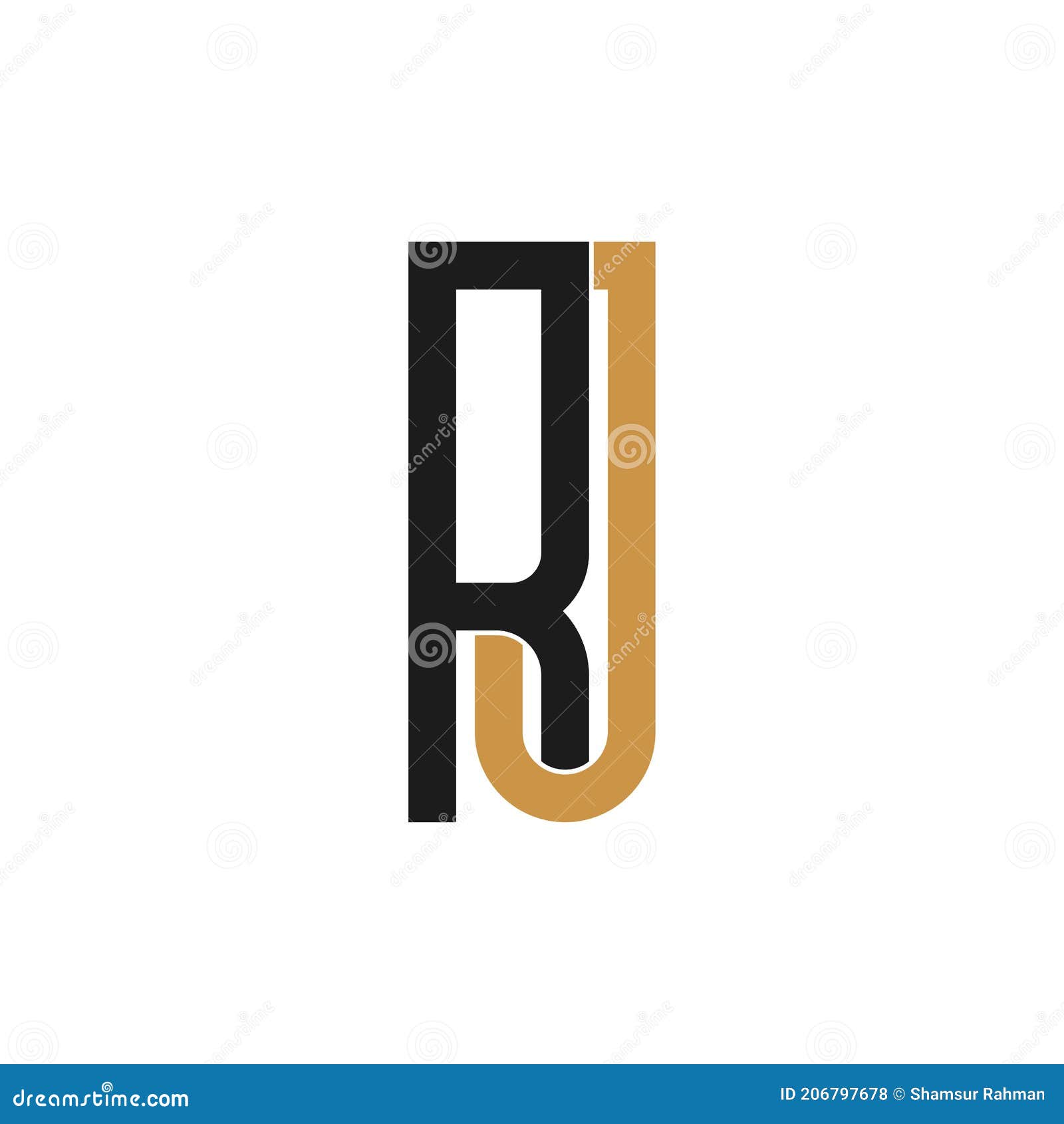 Creative Abstract Letter Rj Logo Design. Linked Letter Jr Logo Design ...