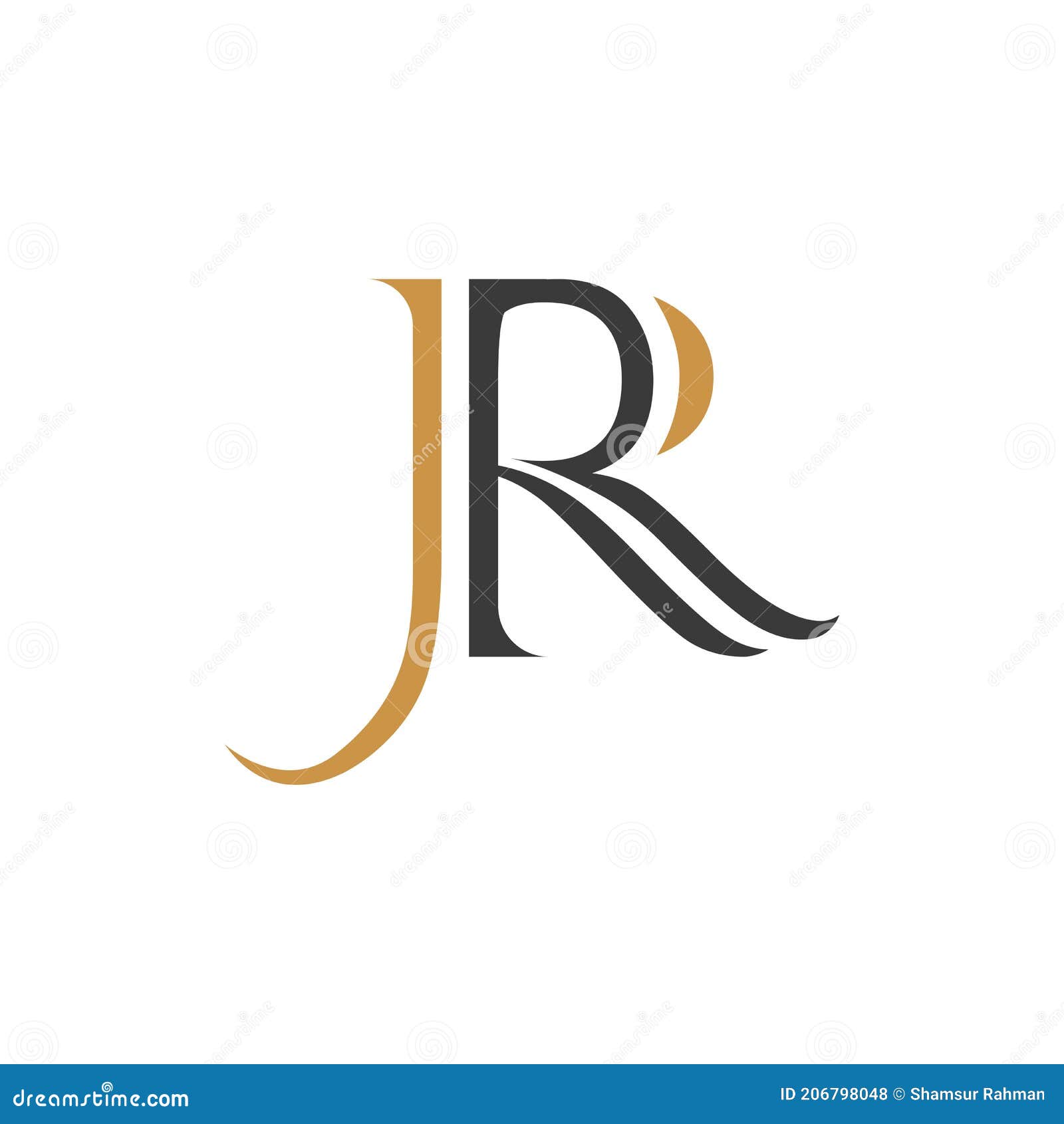 Creative Abstract Letter Rj Logo Design. Linked Letter Jr Logo Design ...