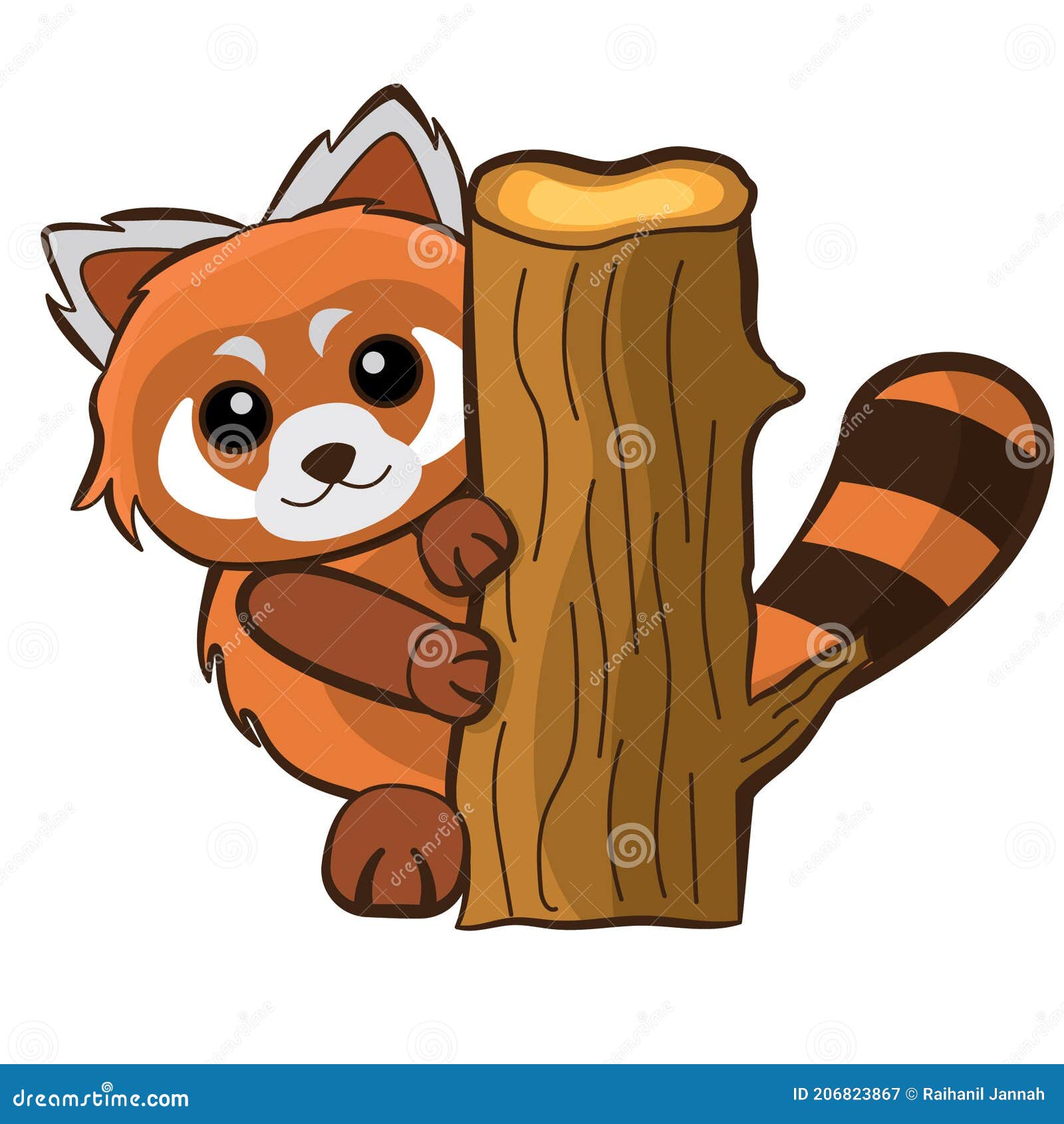 Illustration Vector Graphic of Animal Cartoon Characters Red Panda ...