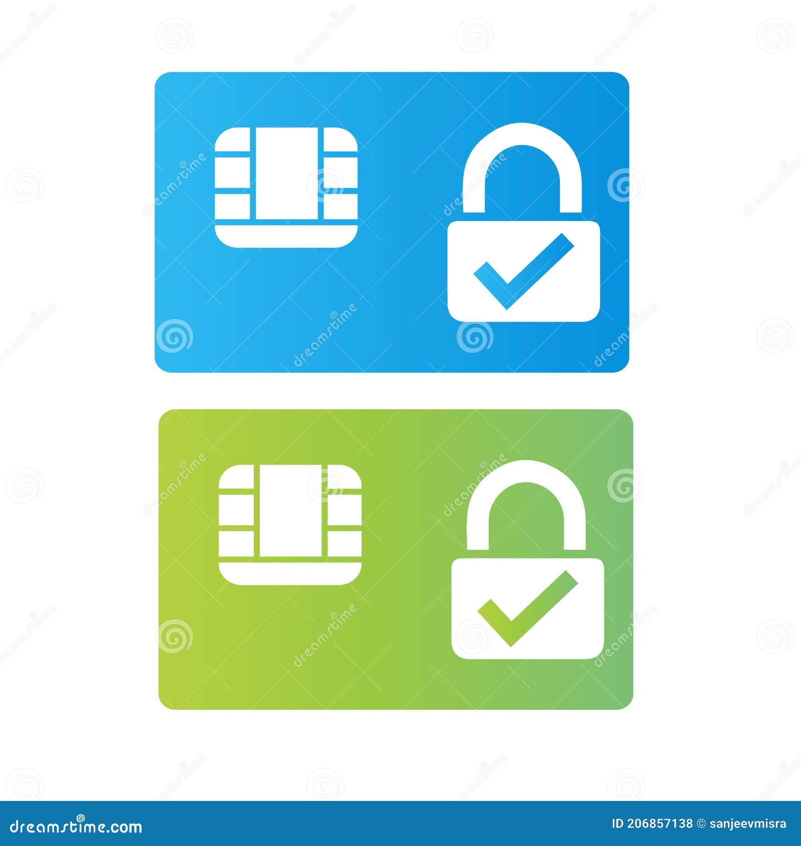 Secure Banking Abstract, Secure Debit Card Symbol Stock Illustration ...