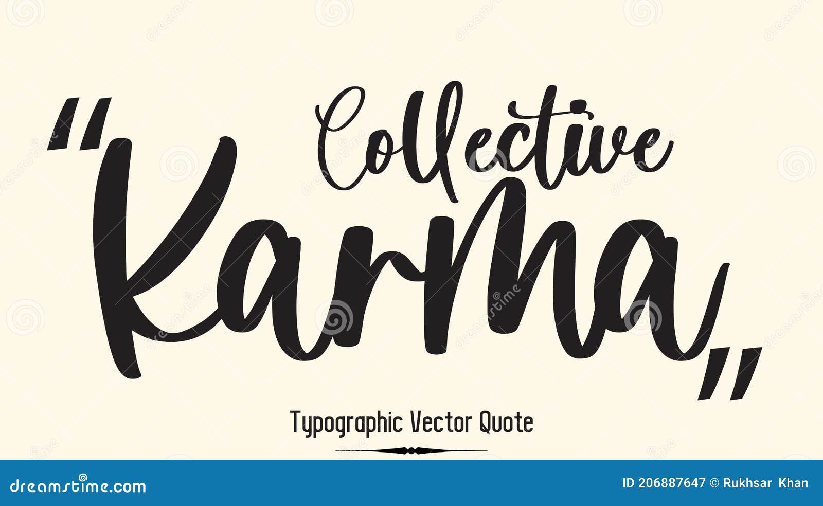 Collective Karma Typescript Typography Text Phrase Stock Vector ...