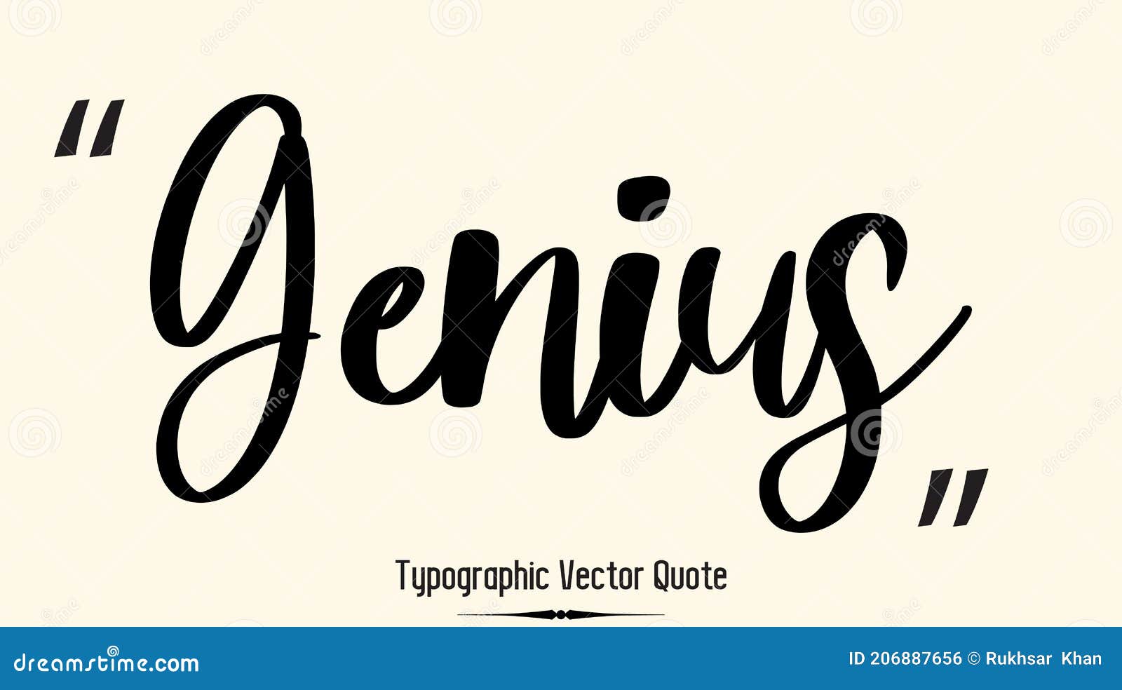 Genius Typescript Typography Text Phrase Stock Vector - Illustration of ...