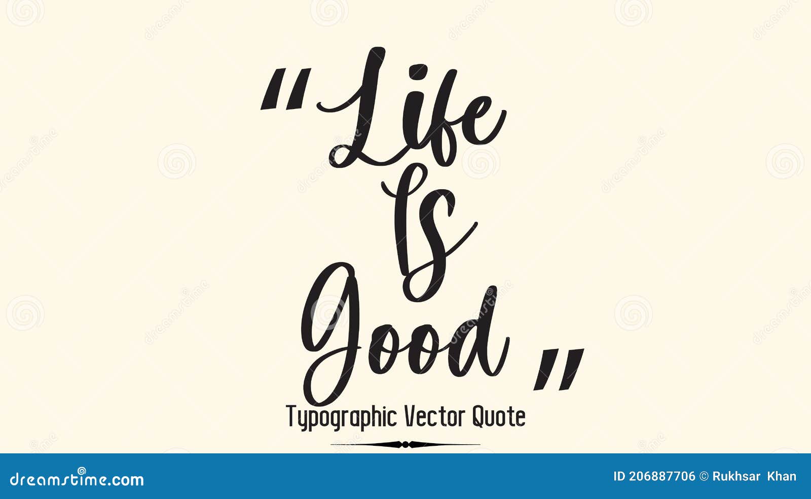 Life is Good Typography Text Positive Quote on Yellow Background Stock ...