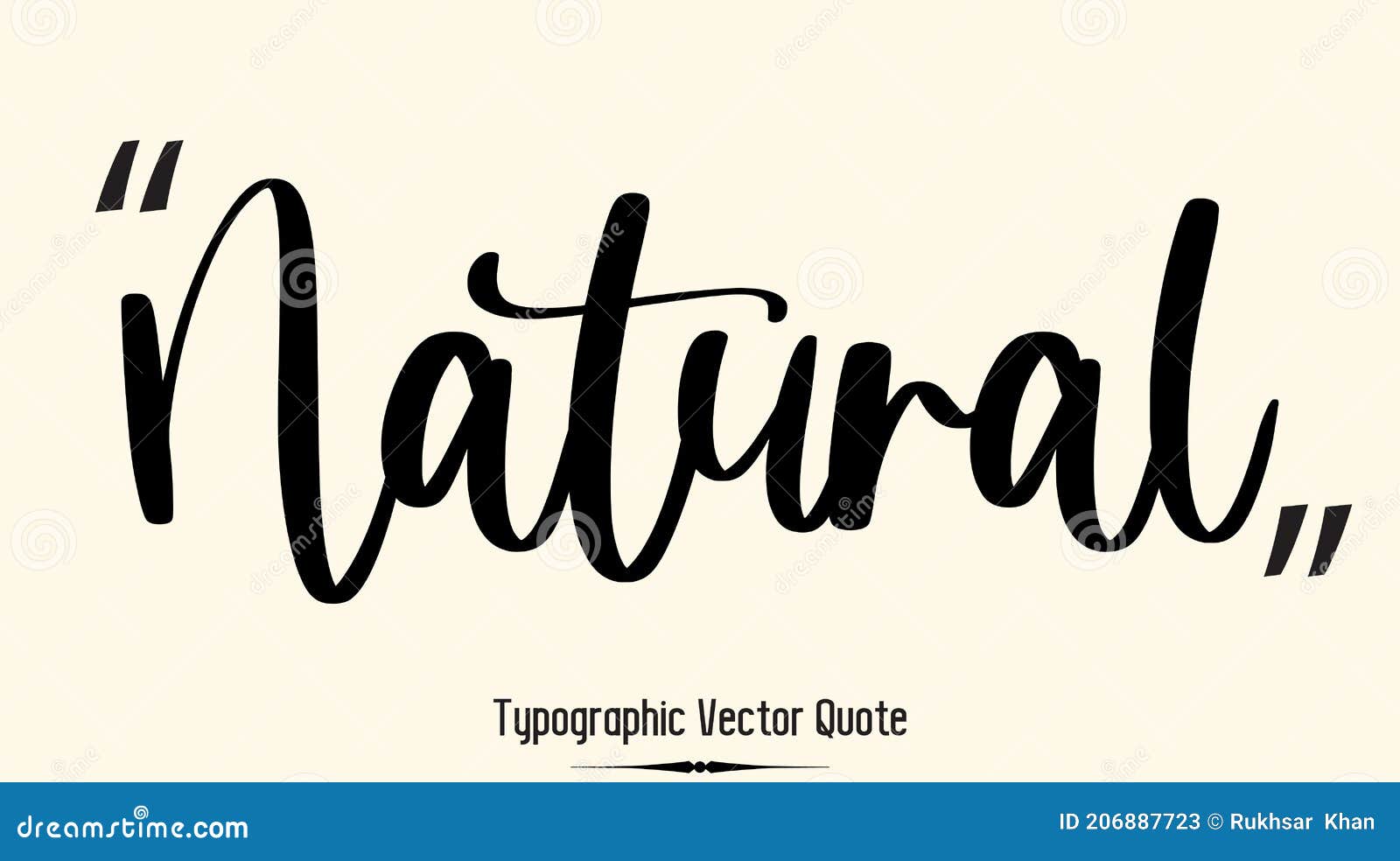 Natural Beautiful Handwritten Cursive Calligraphy Black Color Text on ...