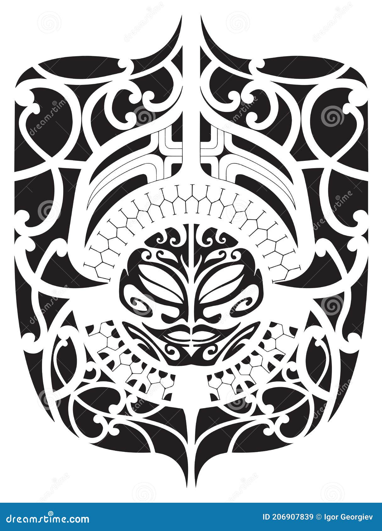 Maori Tattoo Flash Set. Set of Labels and Elements. Vector Set ...