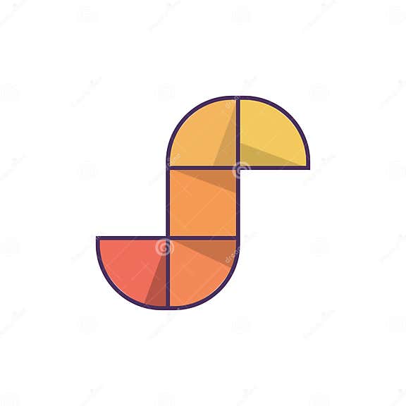 Vector Logo with Creative S Letter Shape Stock Vector - Illustration of ...