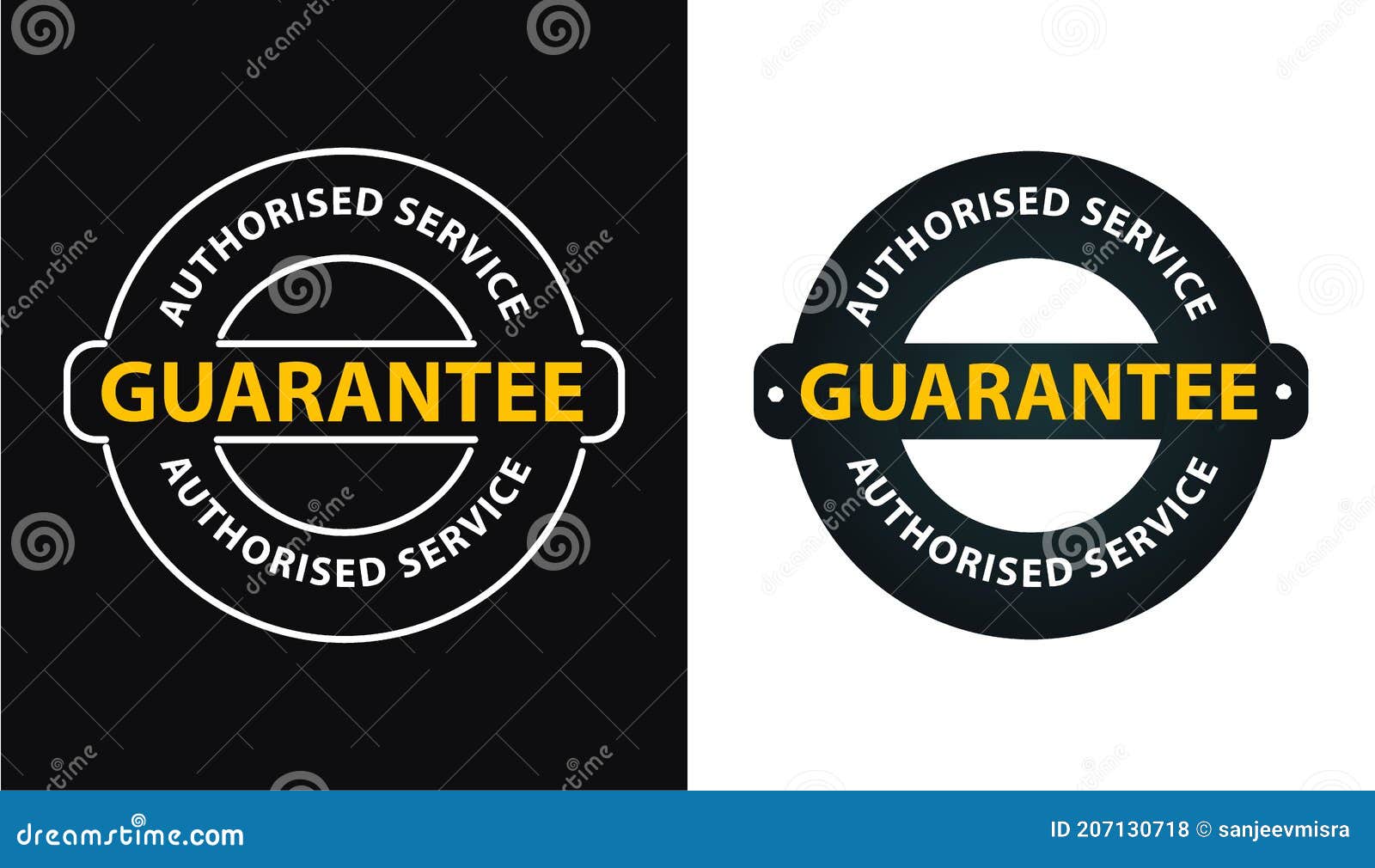 Authorized Service Guarantee Vector, Service Related Illustration ...