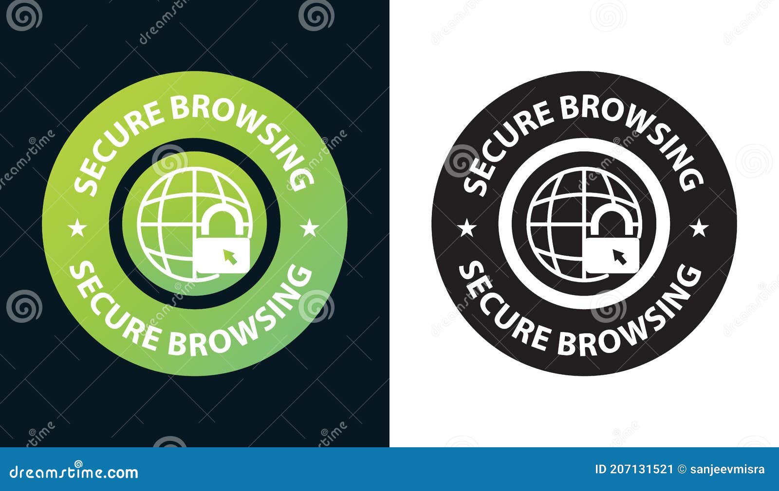 Secure Browsing, Browsing Privacy Logo Stock Vector - Illustration of ...