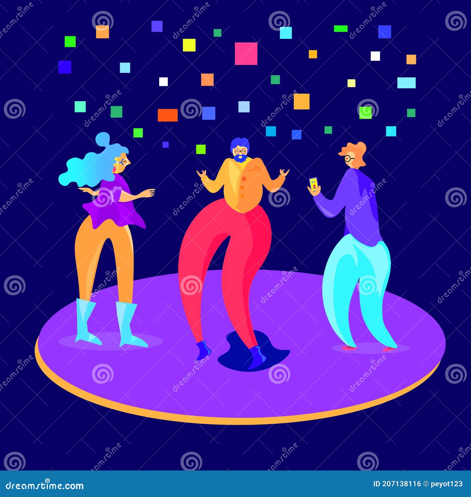 Illustration of People Party in Celebration Target Stock Illustration ...