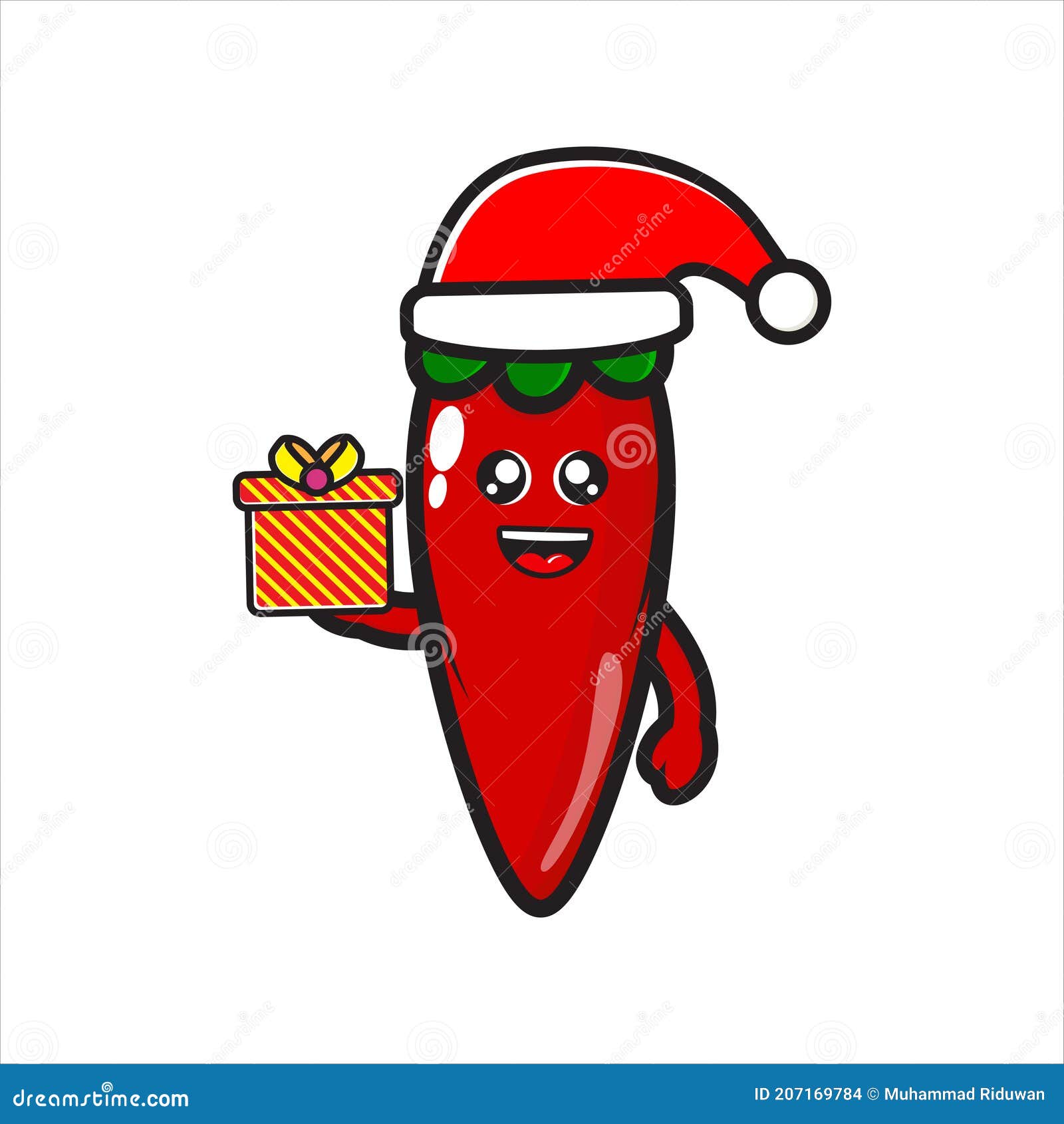 Chilli Mascot on Christmas Day Stock Vector - Illustration of december ...
