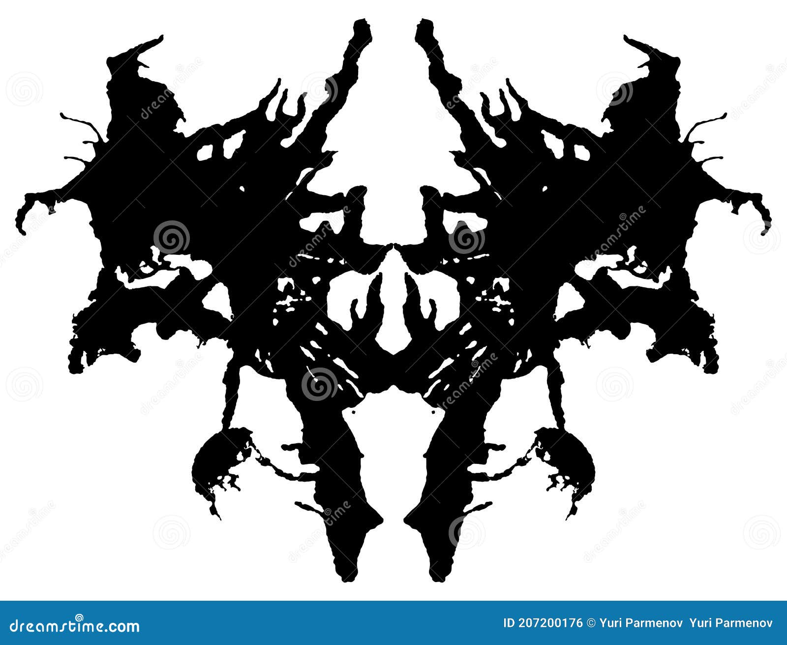 Rorschach Psycho Test Ink Blot Texture. Royalty-Free Stock Photography ...