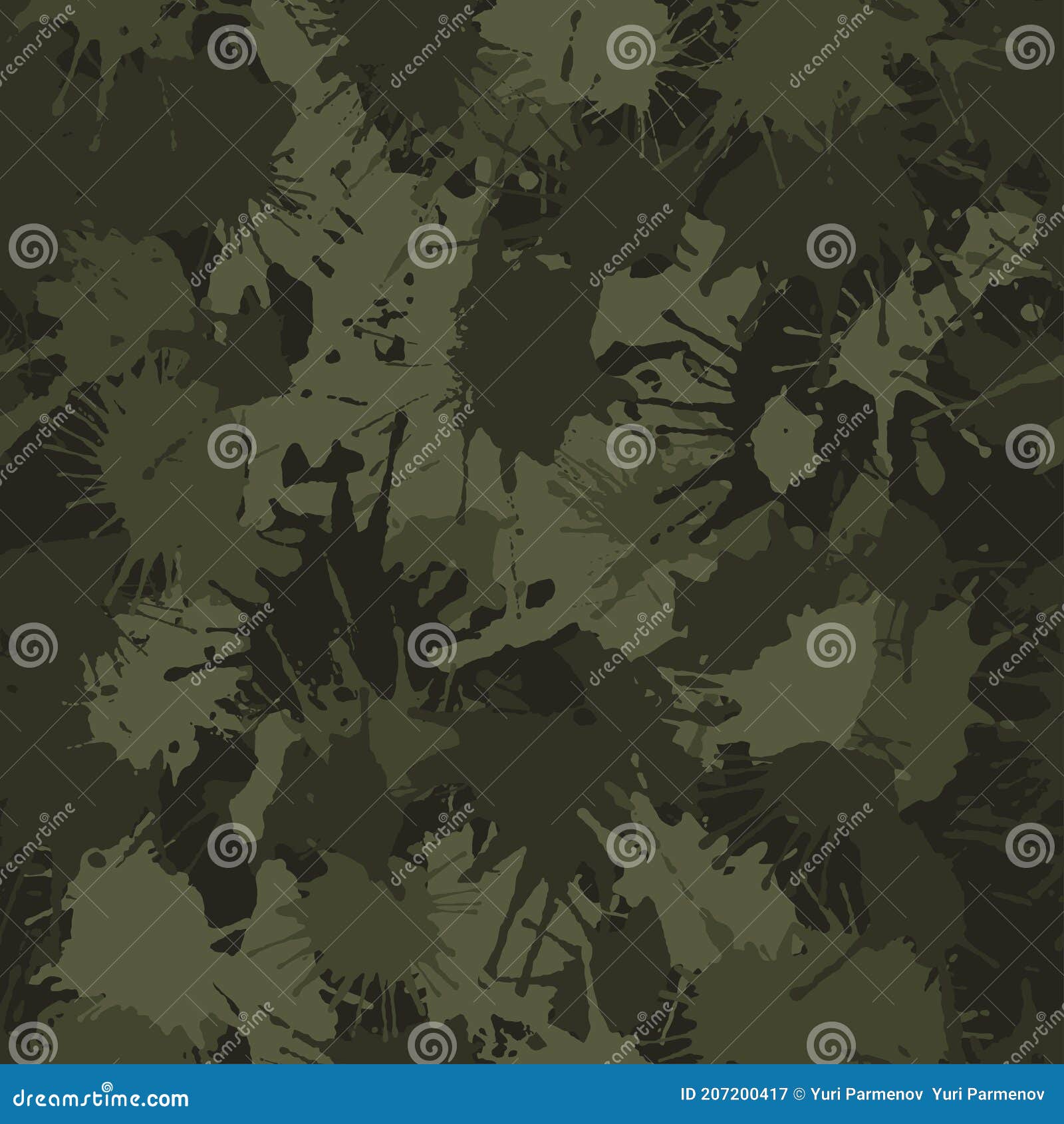 Vector Hand Drawn Camouflage Texture for Printing on Fabric Stock ...