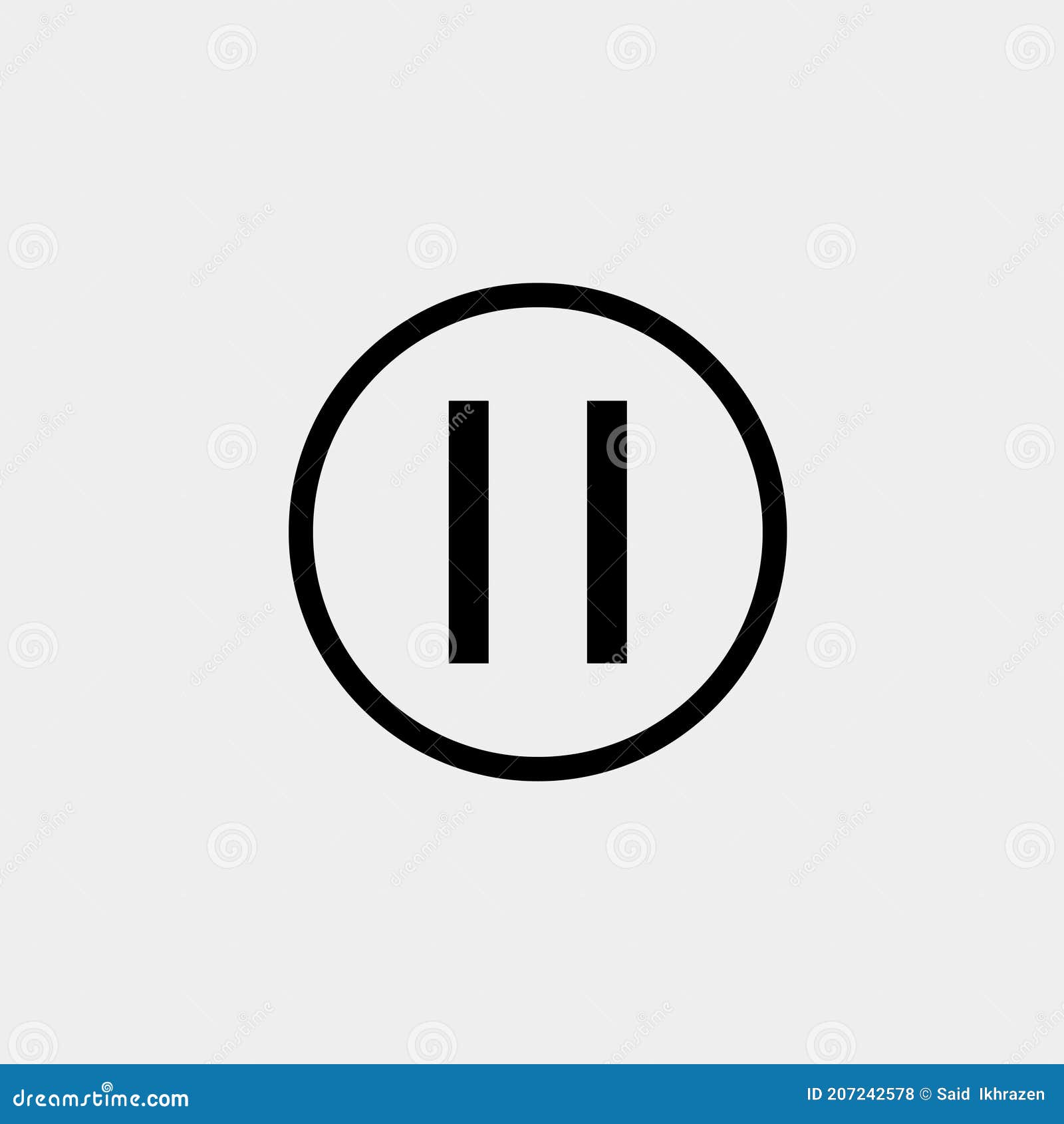 Pause Icon Illustration Vector Audio Sign Symbol Stock Vector ...
