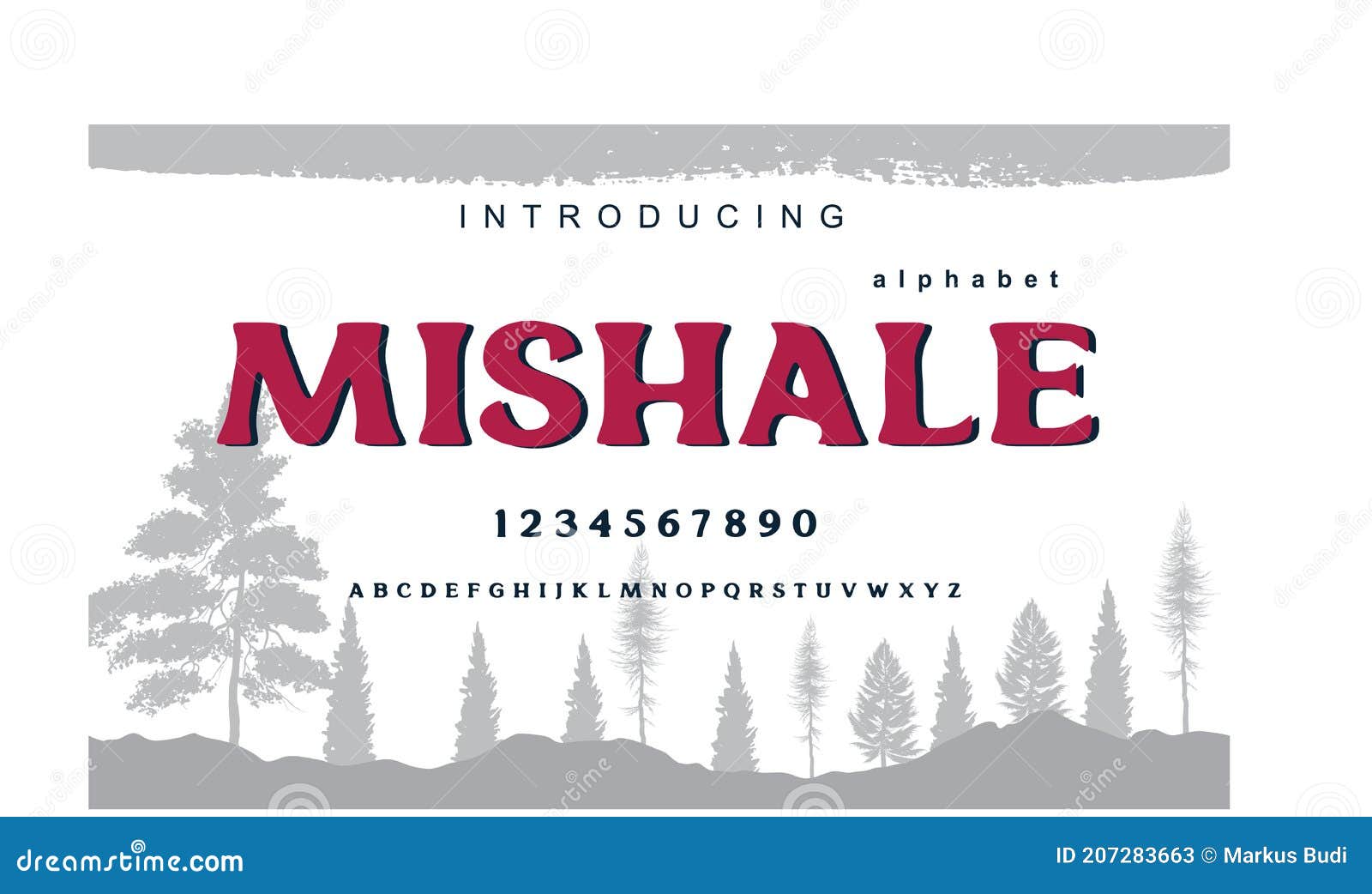 Mishale Font. Elegant Alphabet Letters Font and Number Stock Vector ...