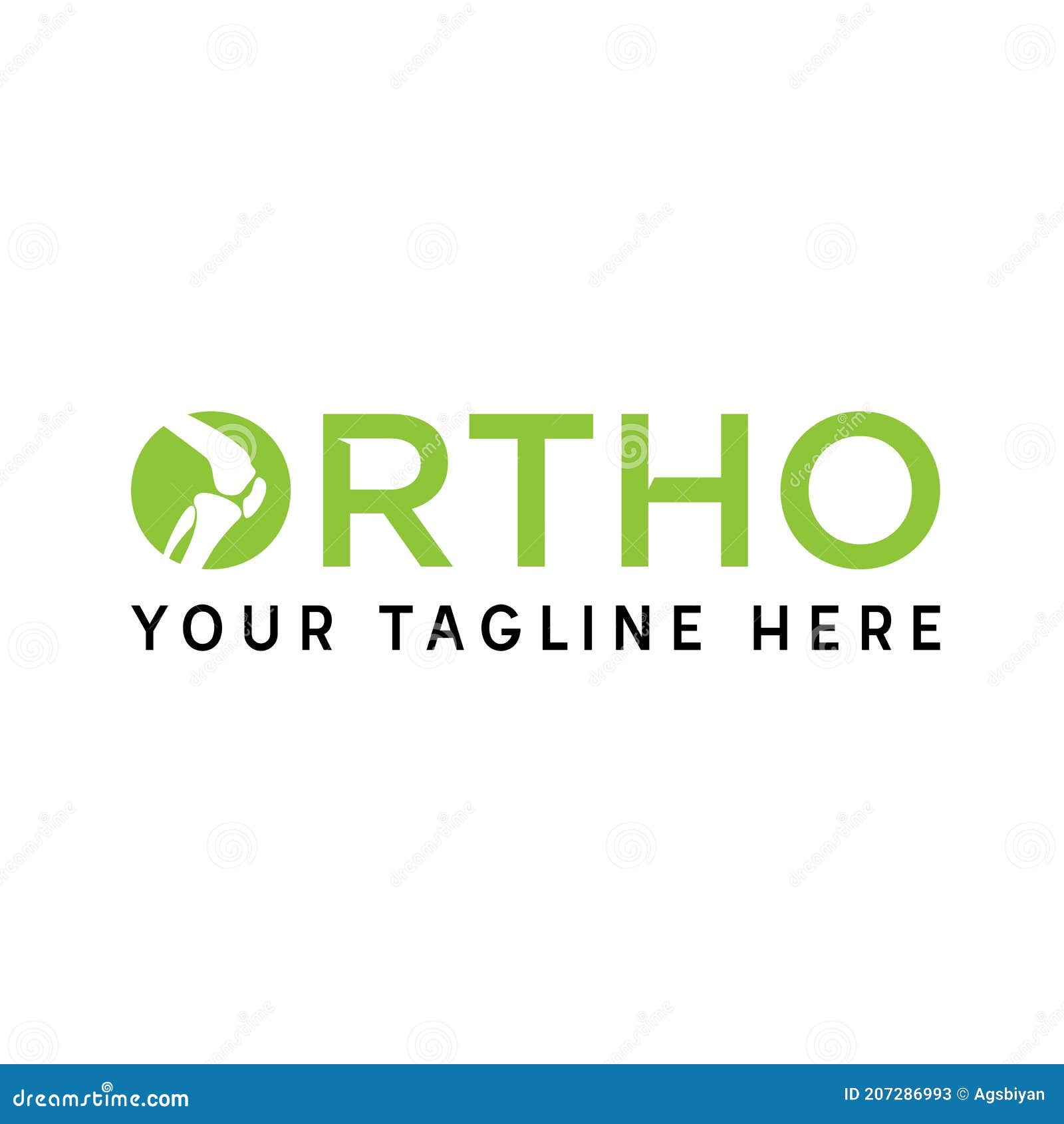 Vector, Design, Logo, Leg Bone Symbol and ORTHO Writing with an ...