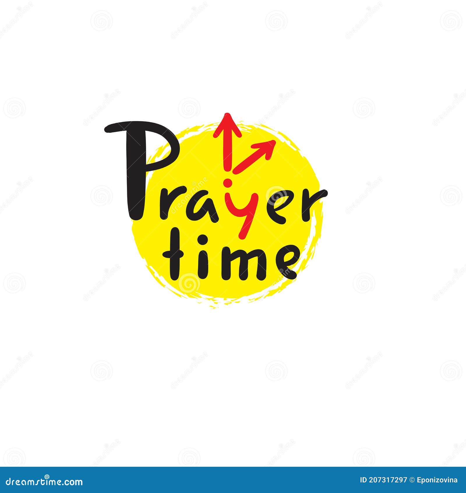 Prayer Time - Inspire Motivational Religious Quote Stock Vector ...