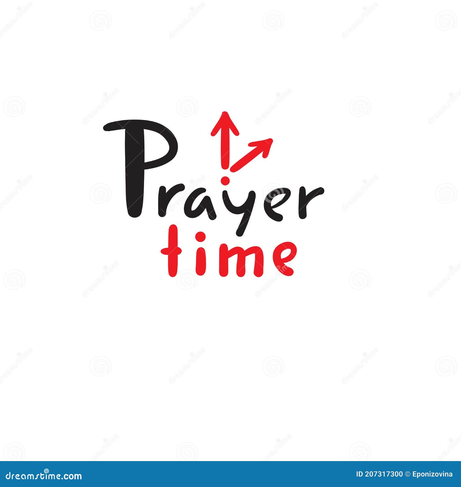 Prayer Time - Inspire Motivational Religious Quote. Hand Drawn ...