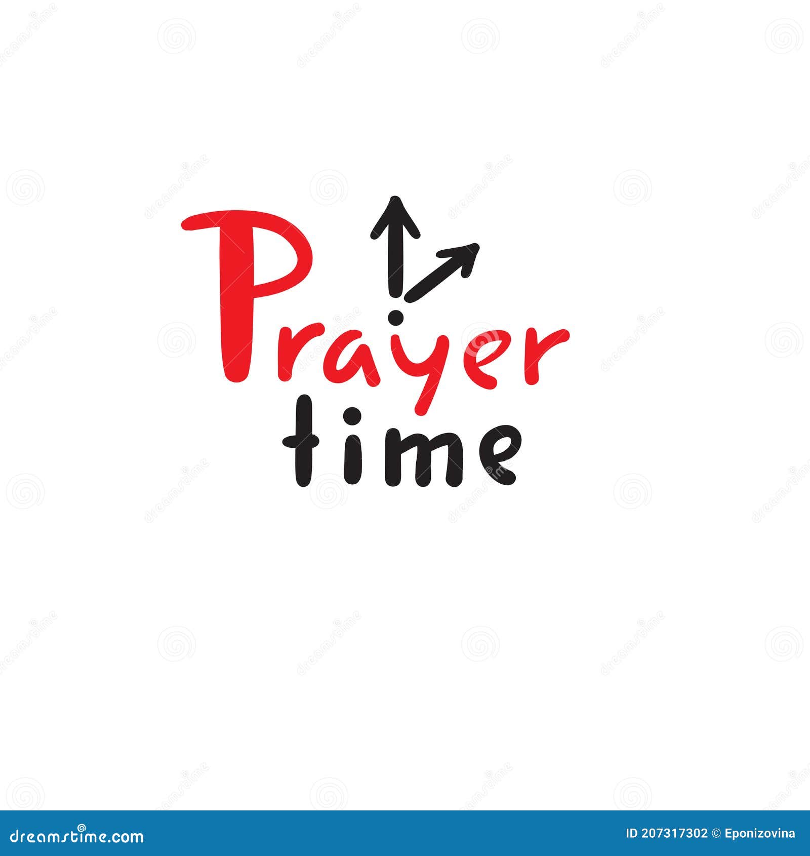 Prayer Time - Inspire Motivational Religious Quote. Hand Drawn ...