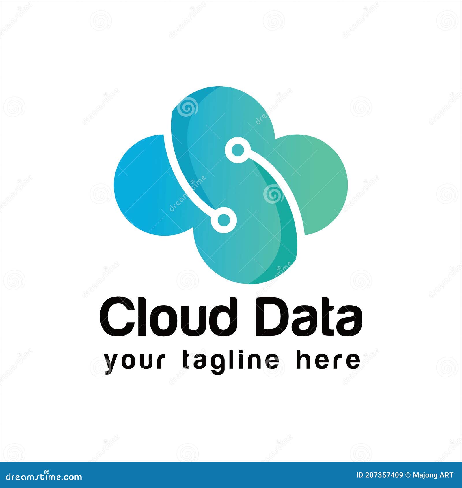 Creative Cloud Data Concept Logo Design. Stock Vector - Illustration of ...