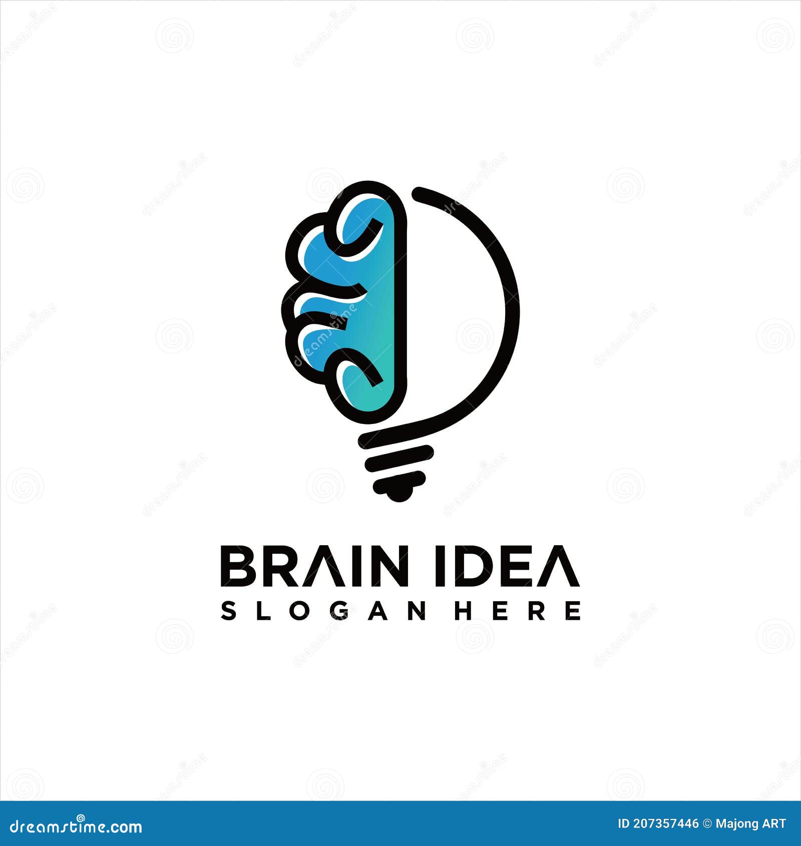 Brain Idea Logo Design Vector, Creative Bulb Brain Logo Design Temptate ...