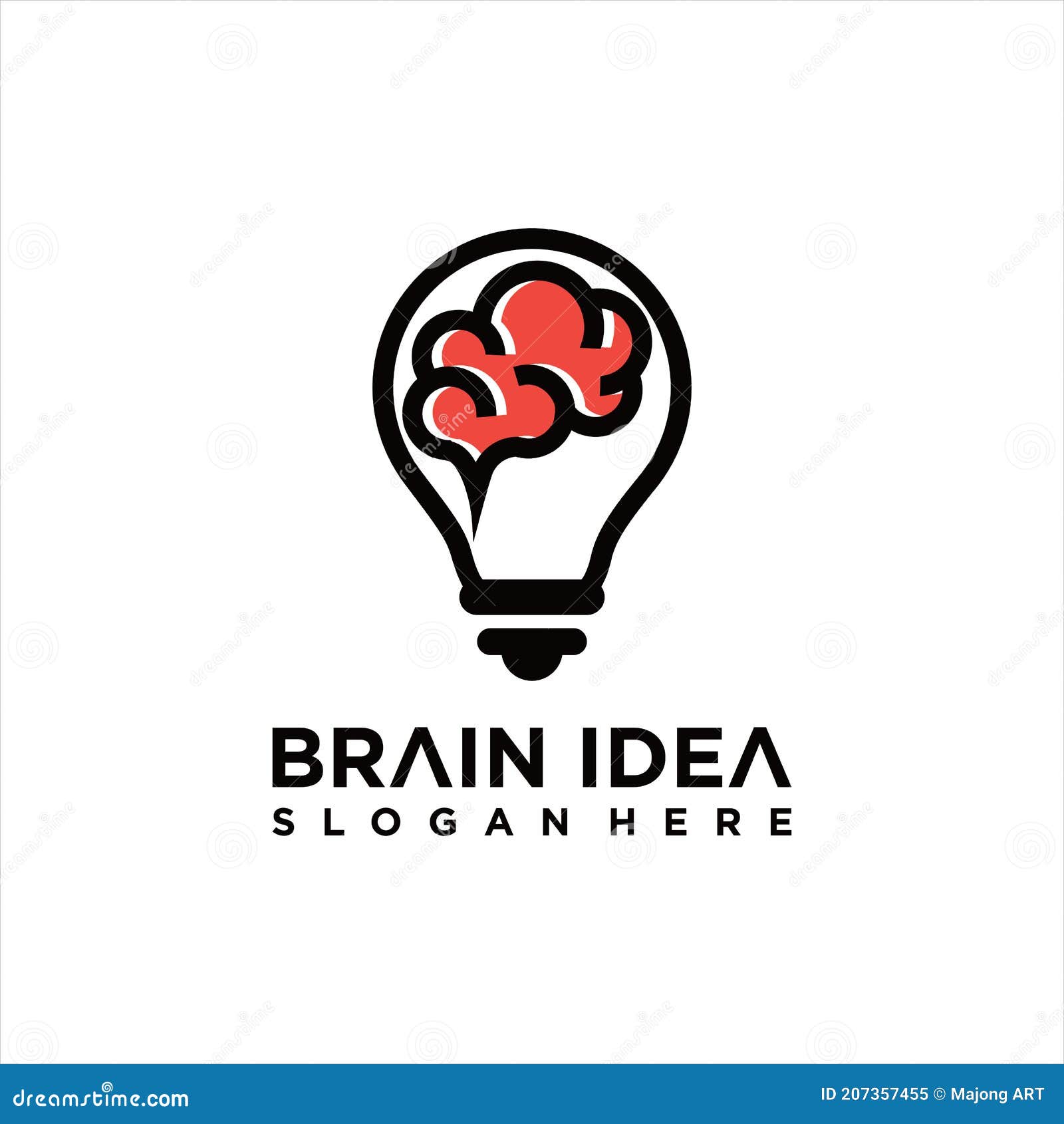 Brain Idea Logo Design Vector, Creative Bulb Brain Logo Design Temptate ...