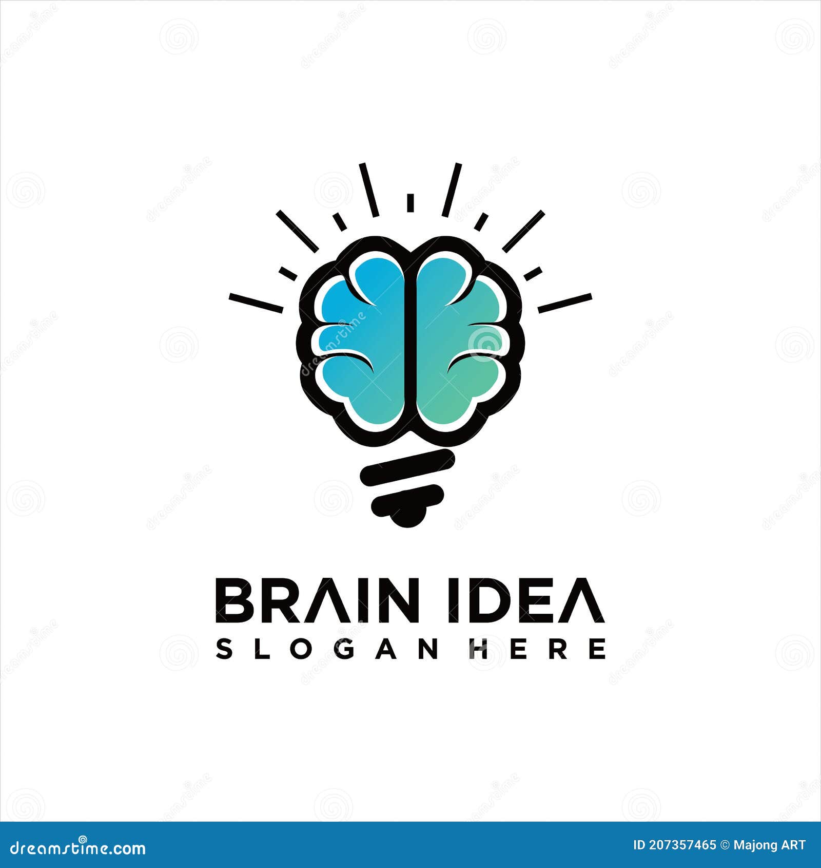 Brain Idea Logo Design Vector, Creative Bulb Brain Logo Design Temptate ...