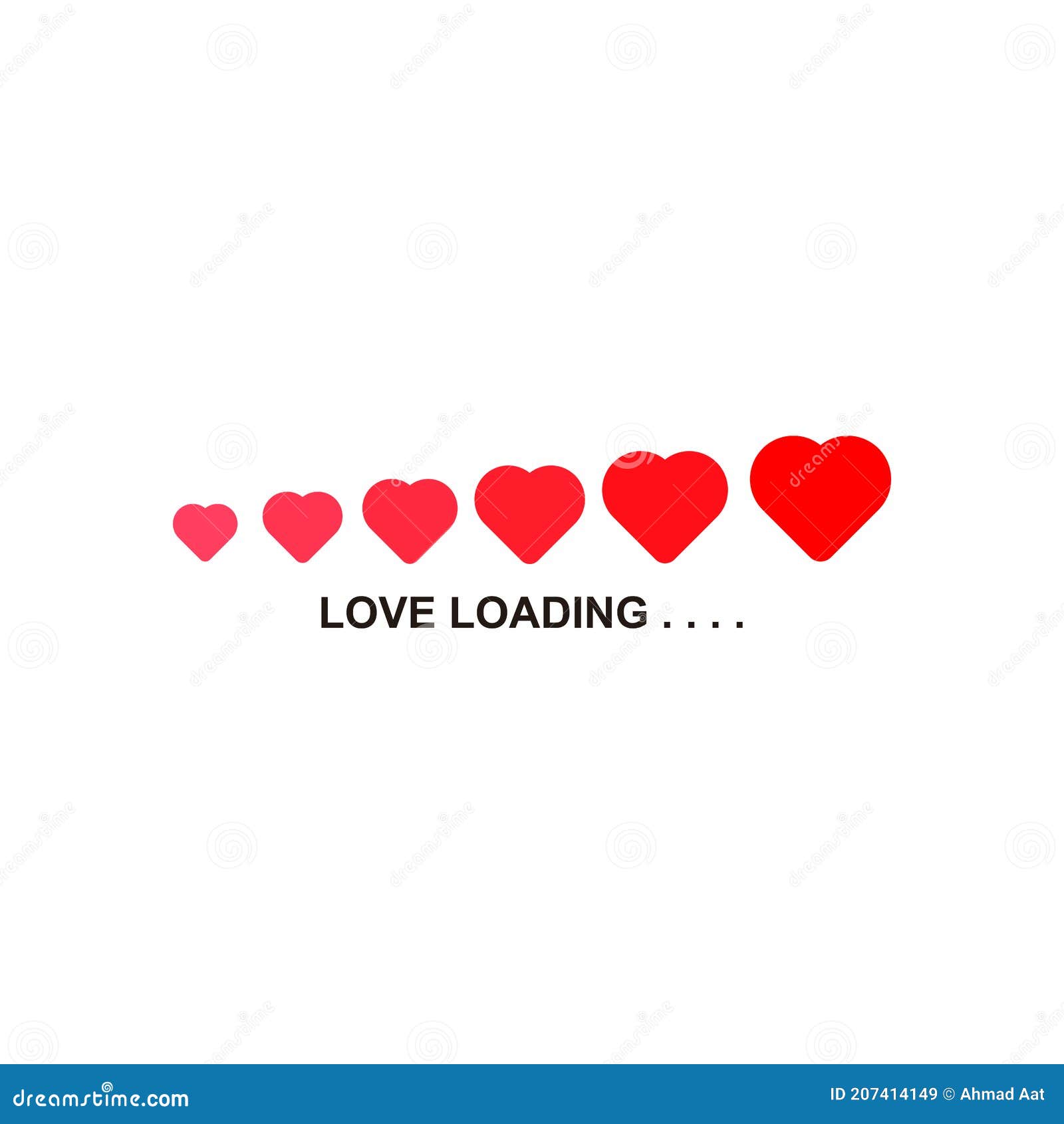 Love Loading Collection. Red Heart. Funny Happy Valentines Day Element ...