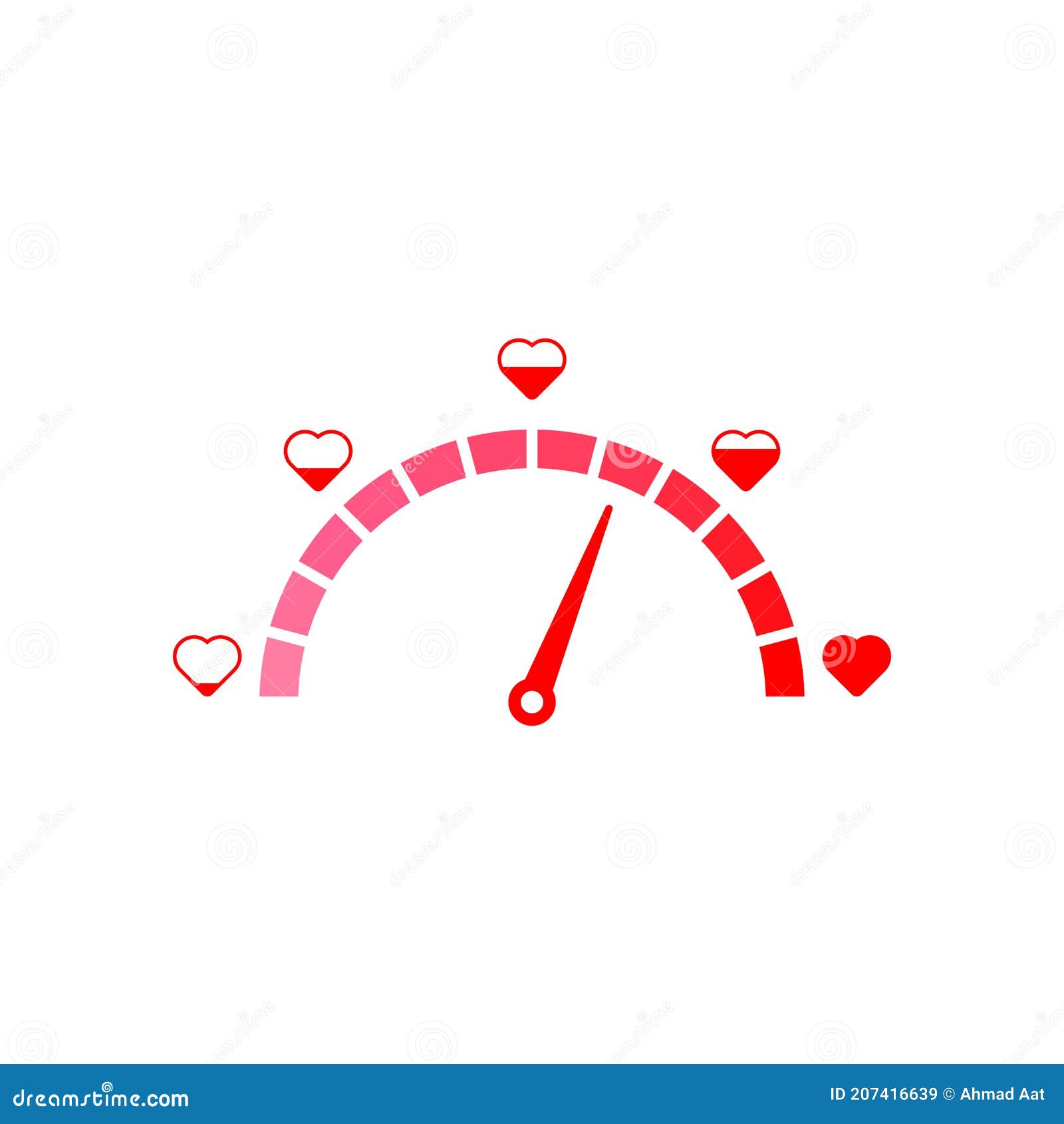 Love Meter of Valentine`s Day. Love Heart Indicator Icon. Vector ...