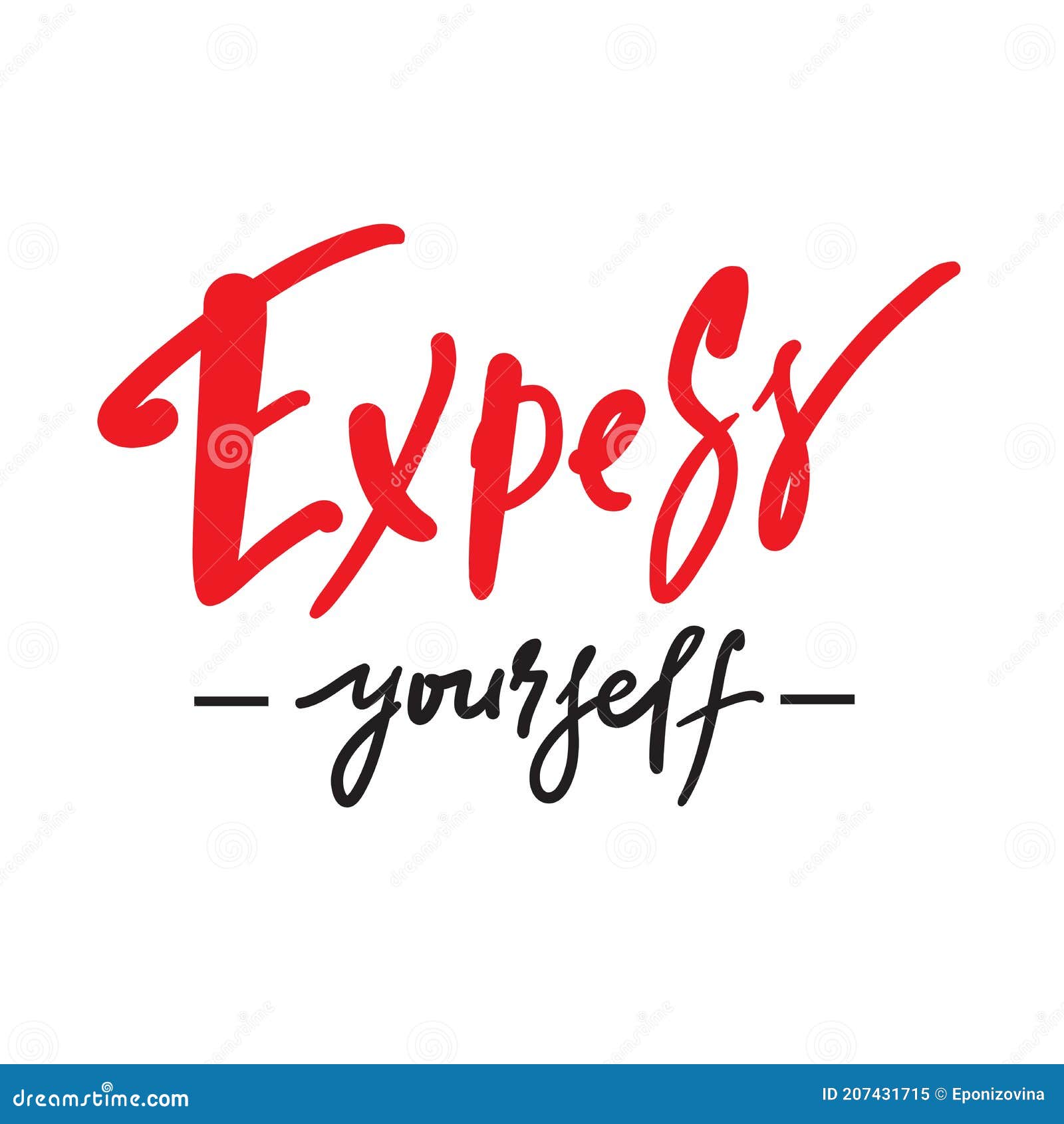 Express Yourself - Inspire Motivational Quote. Hand Drawn Lettering ...