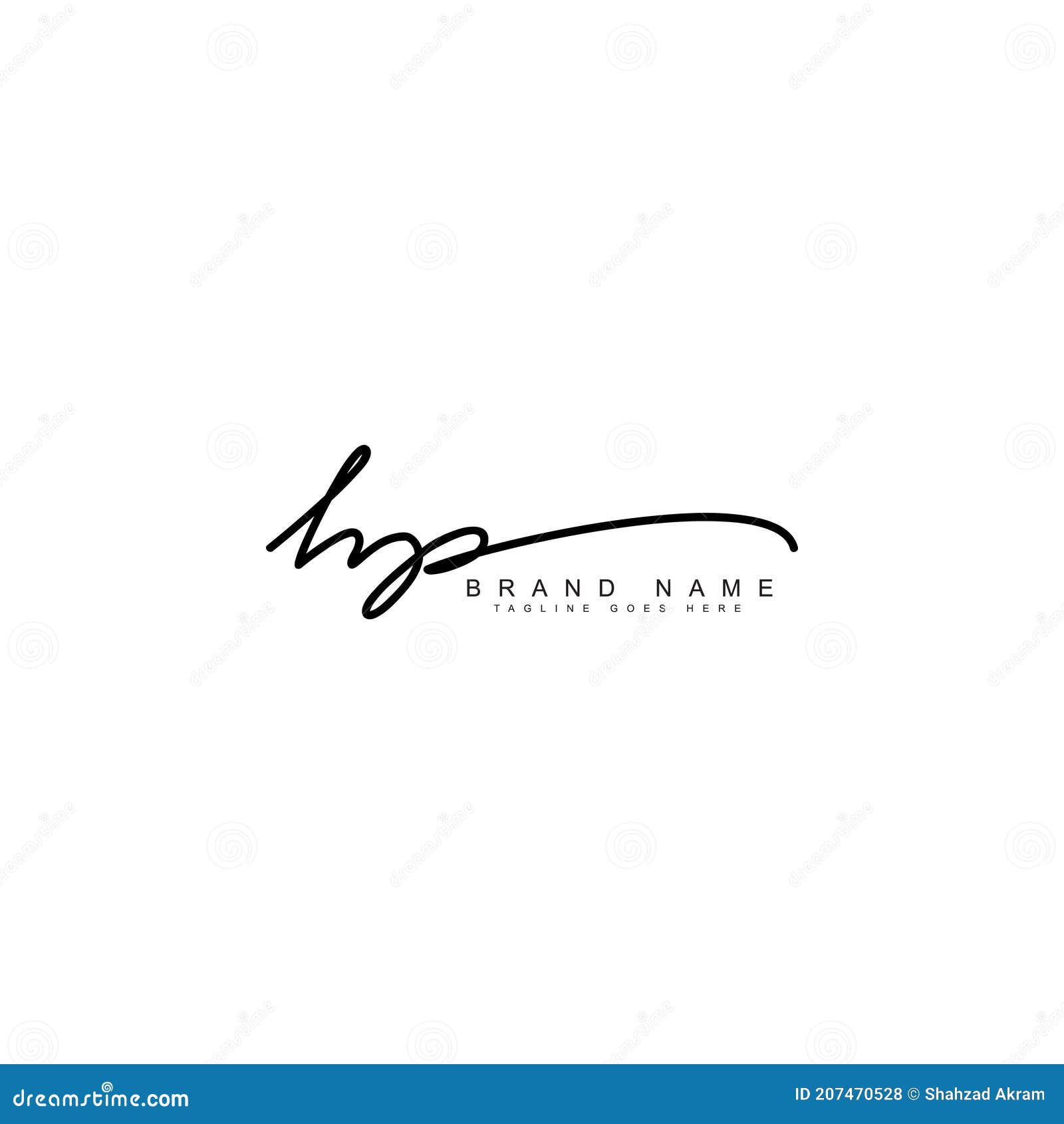 HP Initial Letter Logo - Handwritten Signature Logo Stock Vector ...