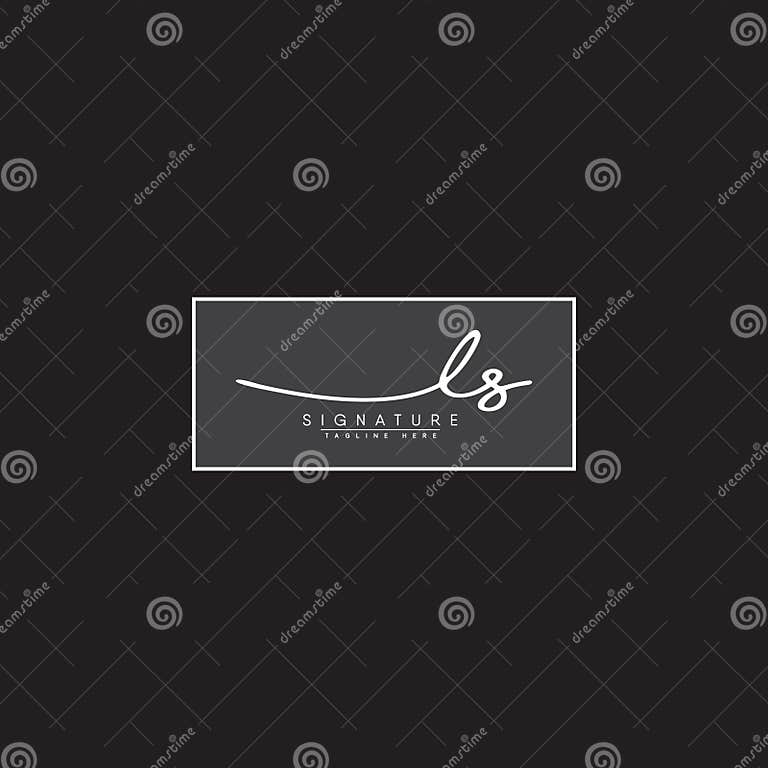 LS Signature Logo - Hand Drawn Vector Logo Stock Vector - Illustration ...