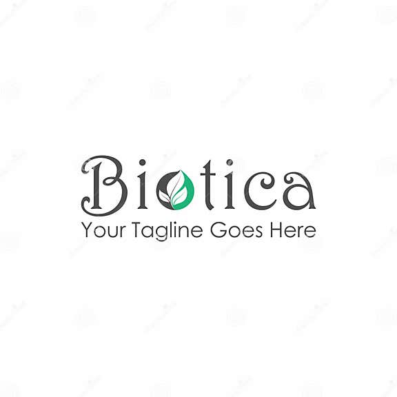 Logo, Design, Vector, BIOTICA Writing Form with Natural Concept Stock ...