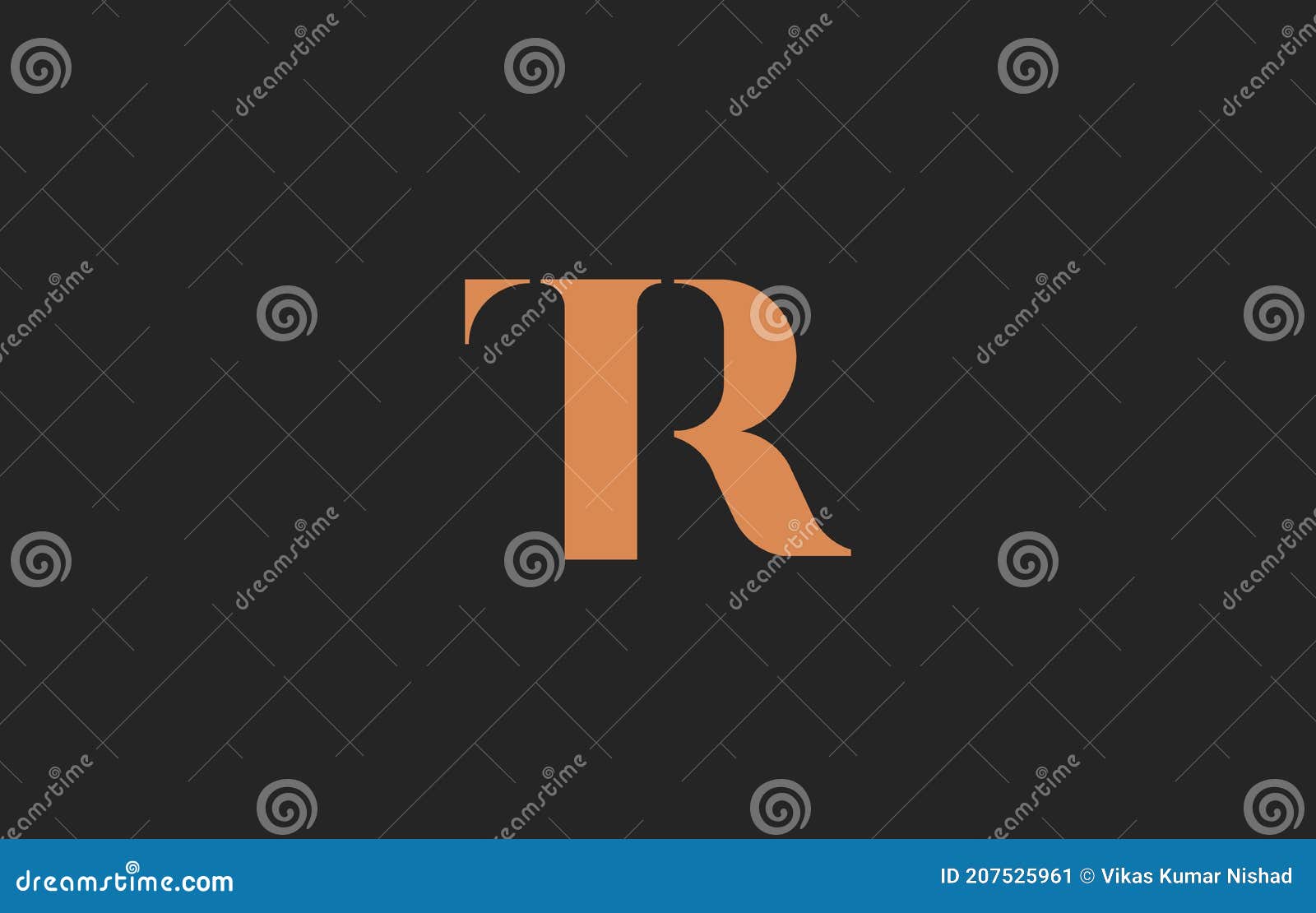 Connected Alphabet Latter TR Logo Stock Vector - Illustration of trendy ...