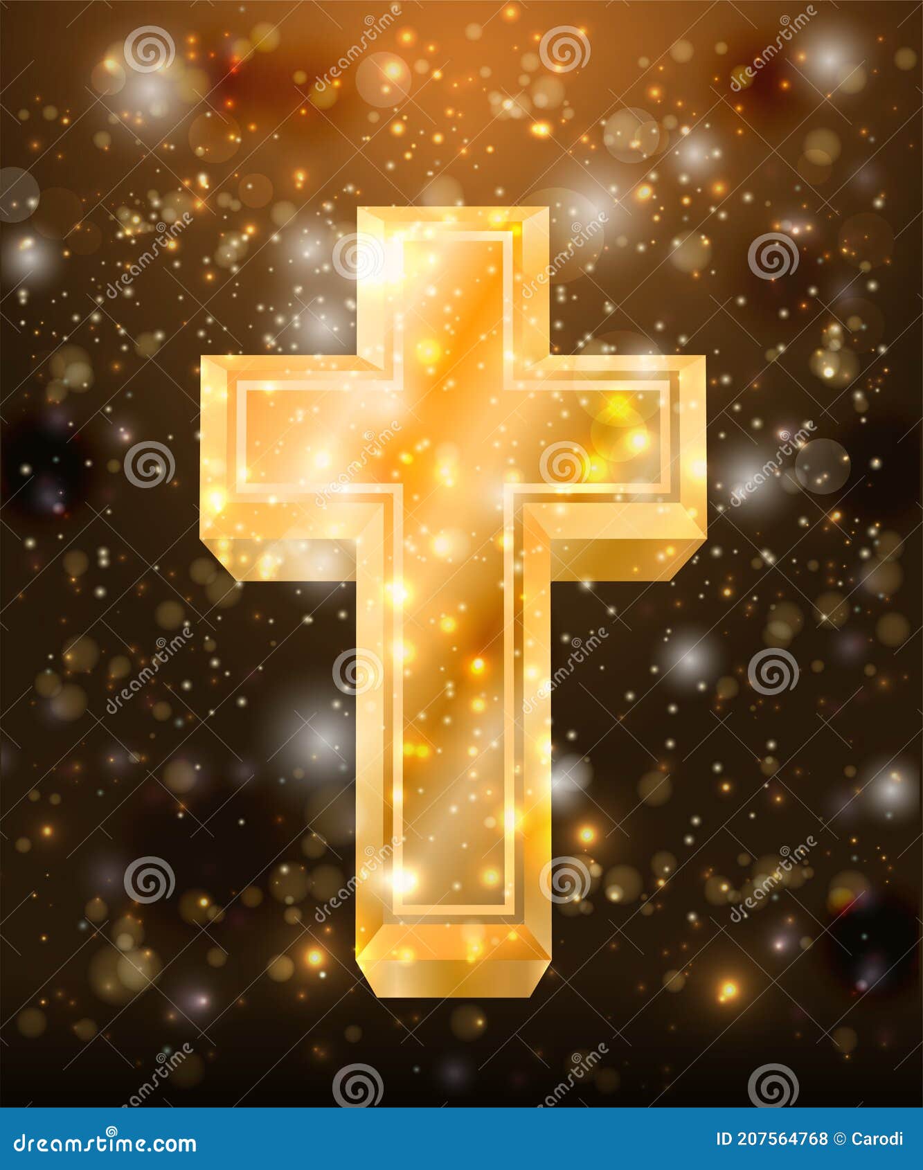 Golden Easter Cross, Vector Stock Vector - Illustration of diamond ...