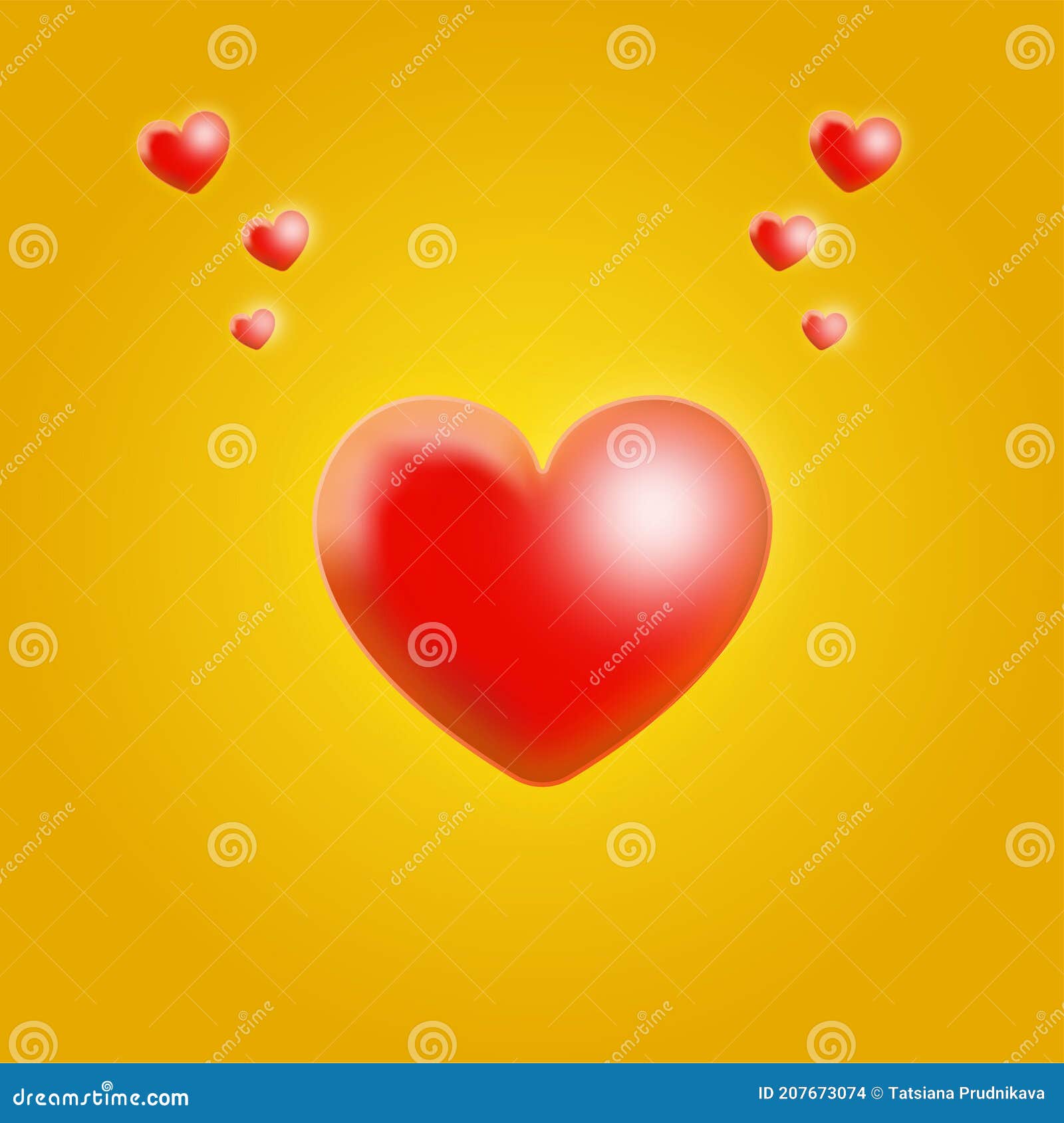 Emoji in Love Red Heart Symbol of Love 3d Illustration Stock Vector ...