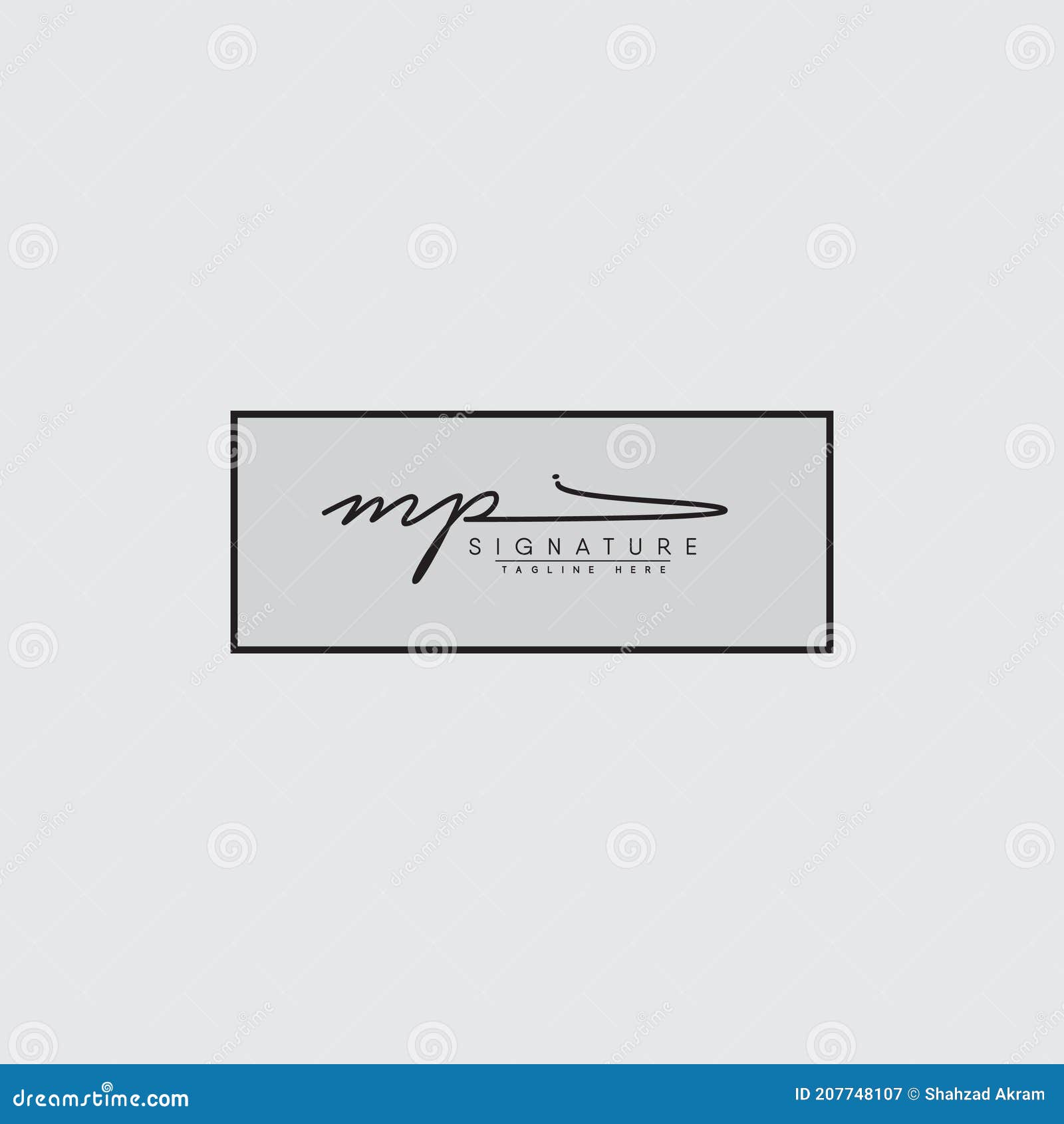 MP Initial Signature Logo - Hand Drawn Vector Logo Stock Vector ...