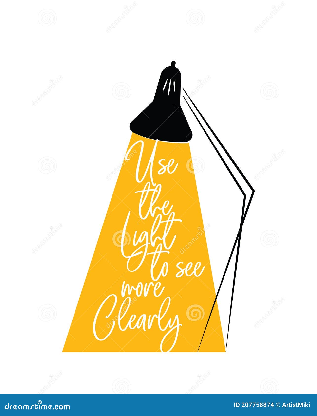 Use the Light To See More Clearly, Vector. Motivational Inspirational ...