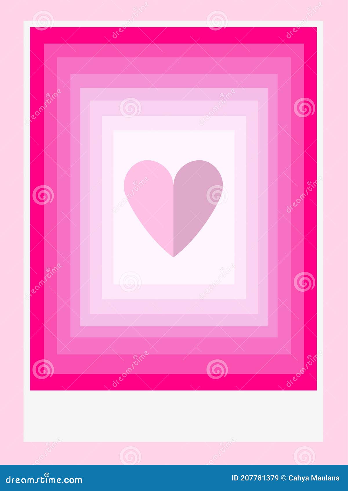 Endless Love Pink Gradation Illustration Stock Vector - Illustration of ...