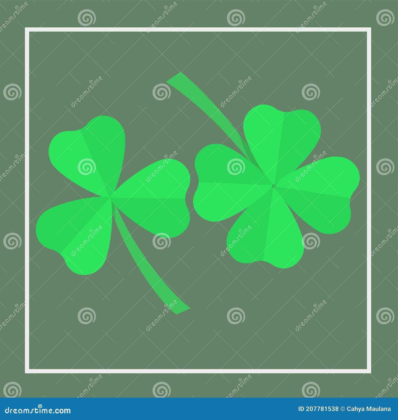 Two Shamrock Leaves Illustration Stock Vector - Illustration of leaf ...
