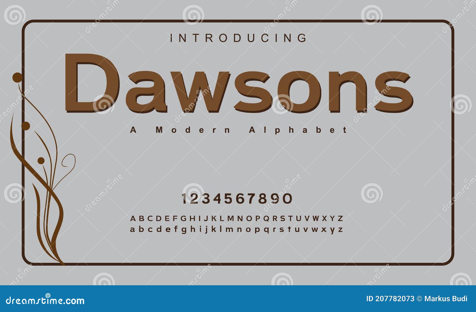 Dawsons Font. Elegant Alphabet Letters Font and Number Stock Vector ...