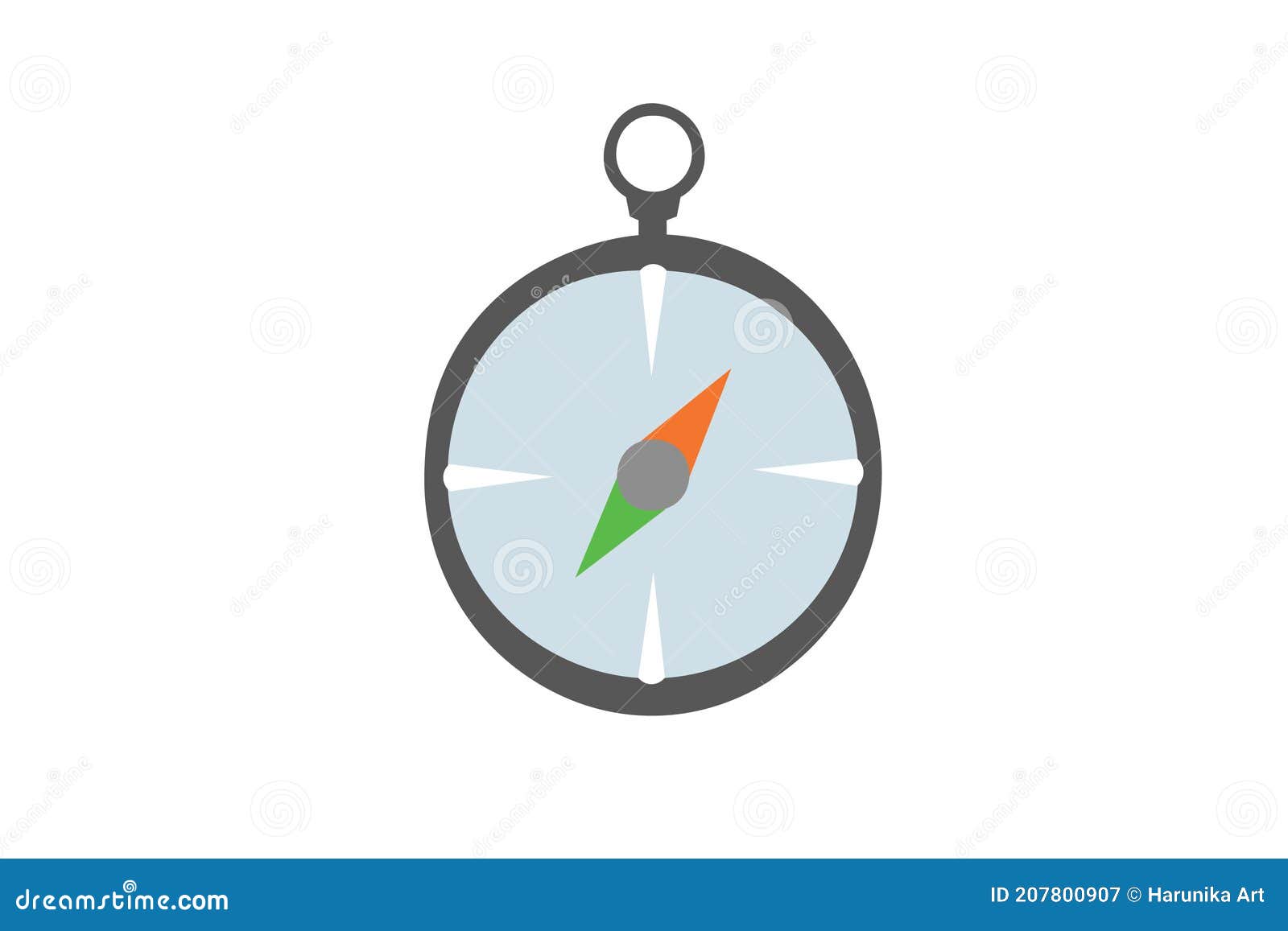 Camping Gray Compass Vector Lllustration Stock Vector - Illustration of ...