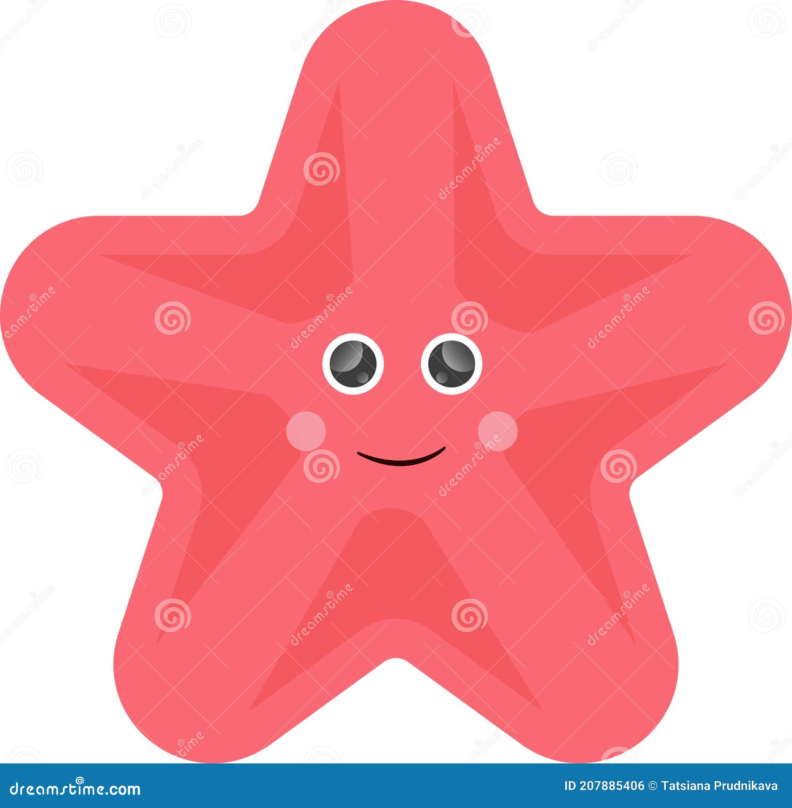 Cartoon Character Illustration Starfish Child Picture Stock Vector ...