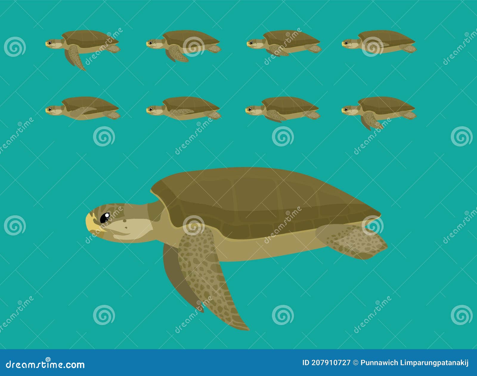 Animal Animation Sequence Flatback Cartoon Vector Stock Vector ...