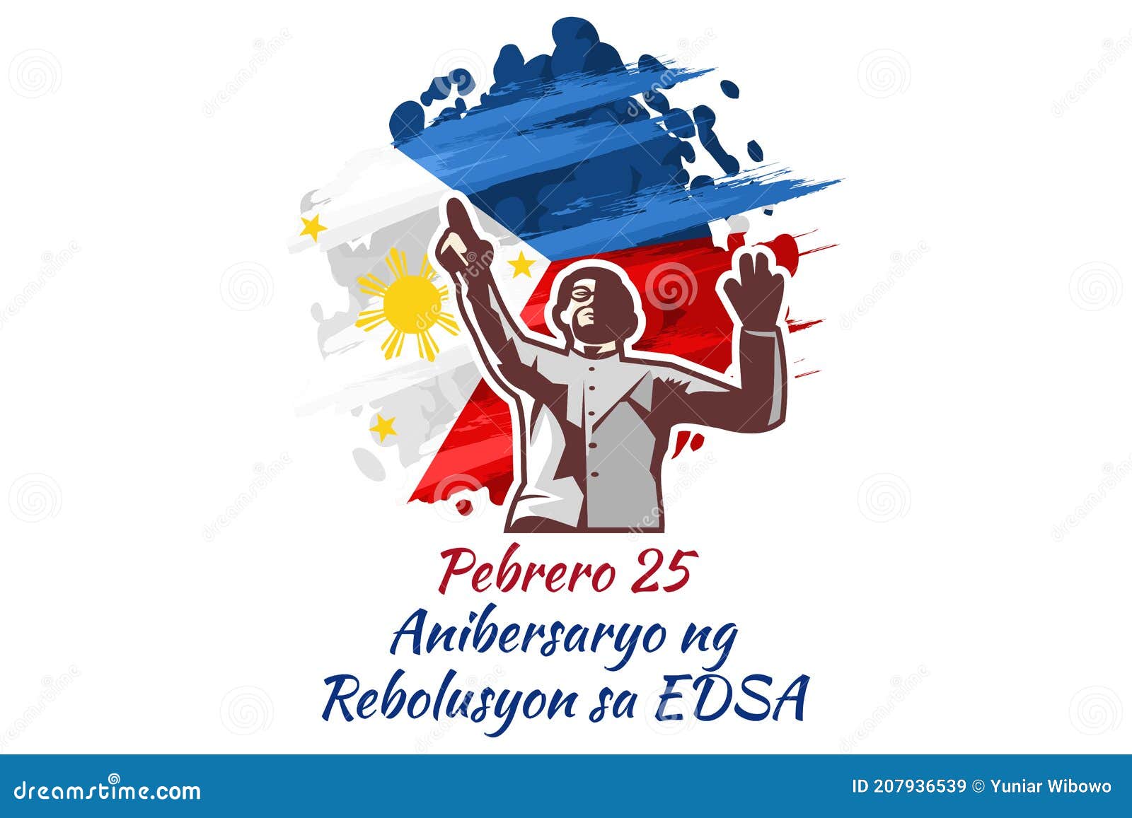 February 25. EDSA Revolution Anniversary Vector Illustration Stock ...
