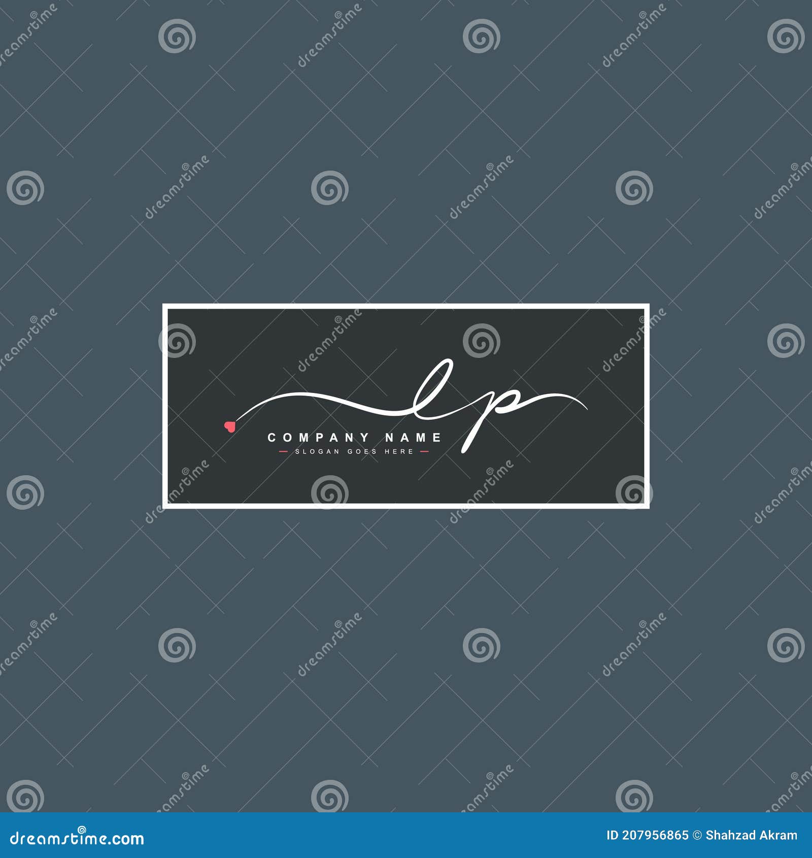 Initial Letter LP Logo - Handwritten Signature Logo Stock Vector ...