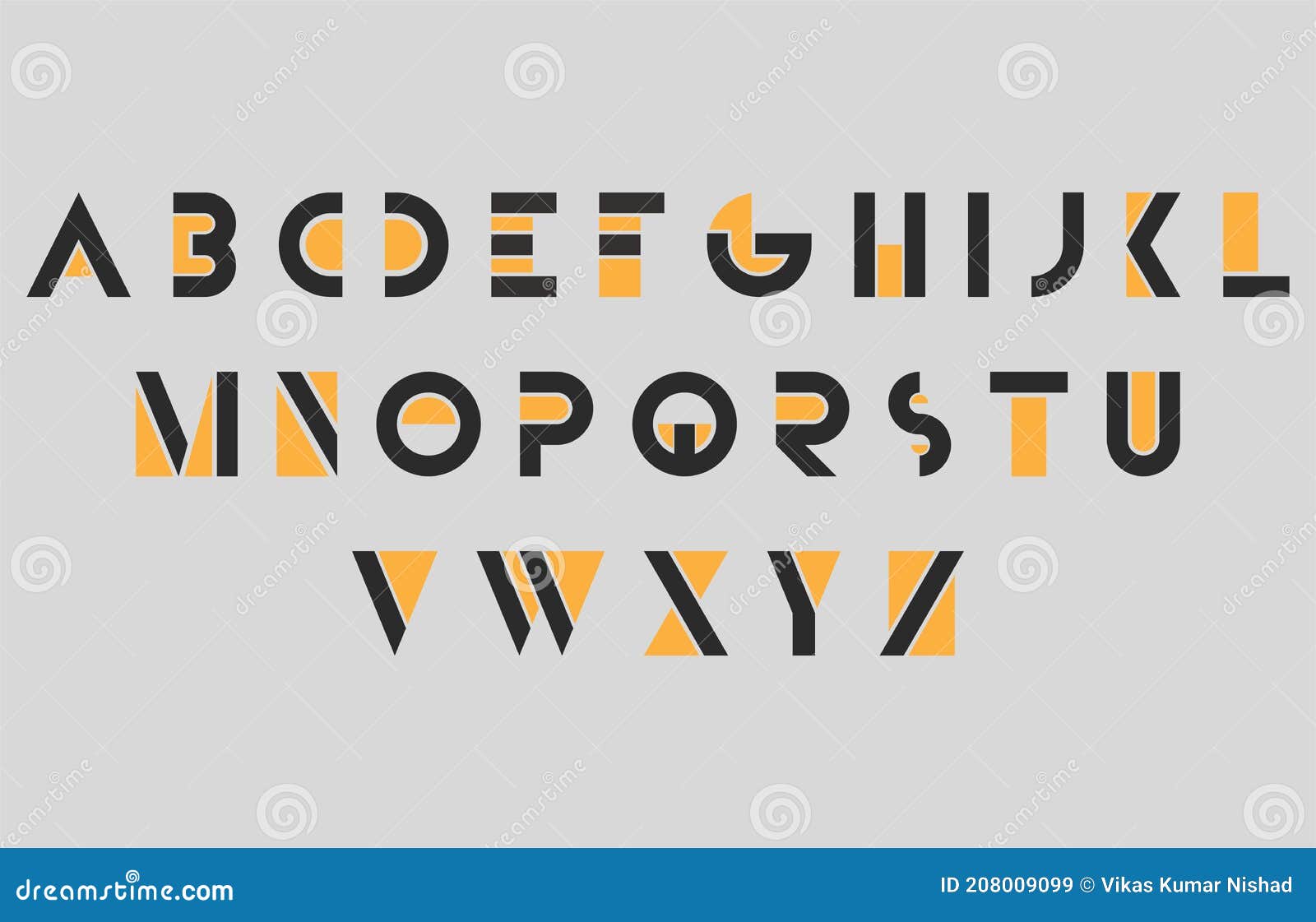 Alphabet Lettering Font Family Stock Vector - Illustration of vector ...