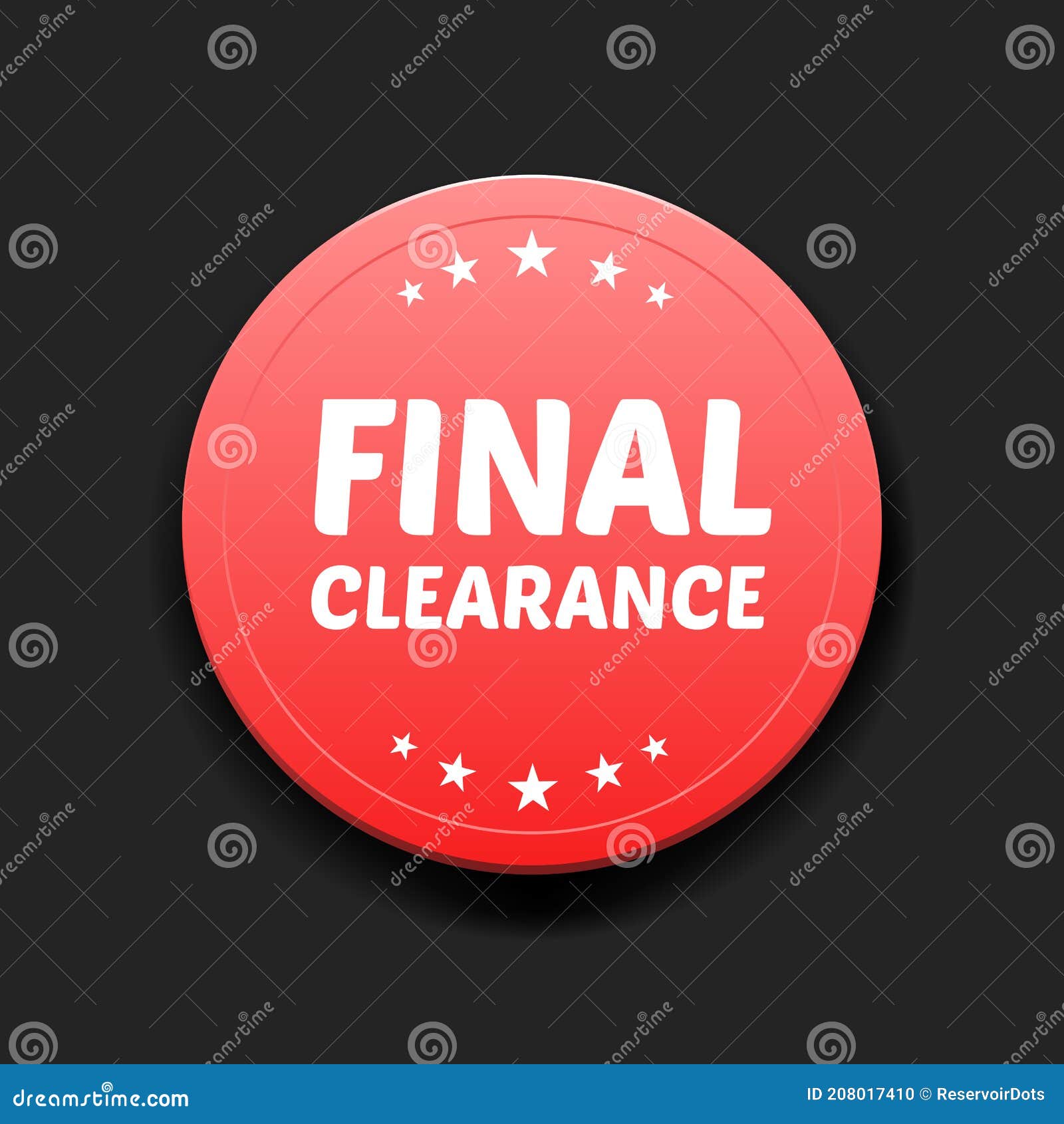 Final Clearance Round Label Stock Vector - Illustration of label ...