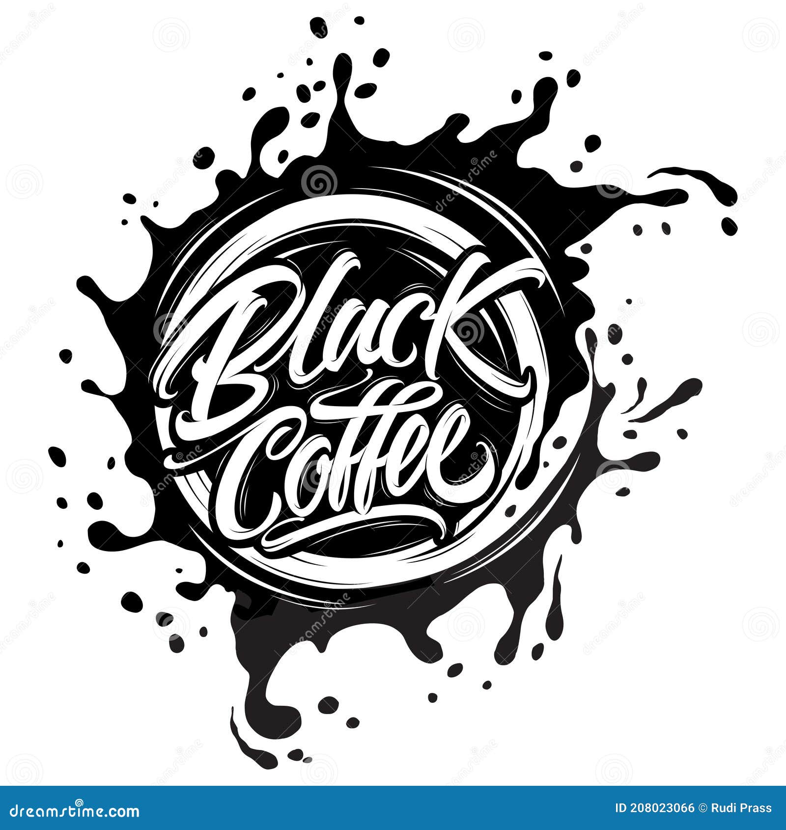 Abstract and Artistic Coffee Logo Stock Vector - Illustration of ...